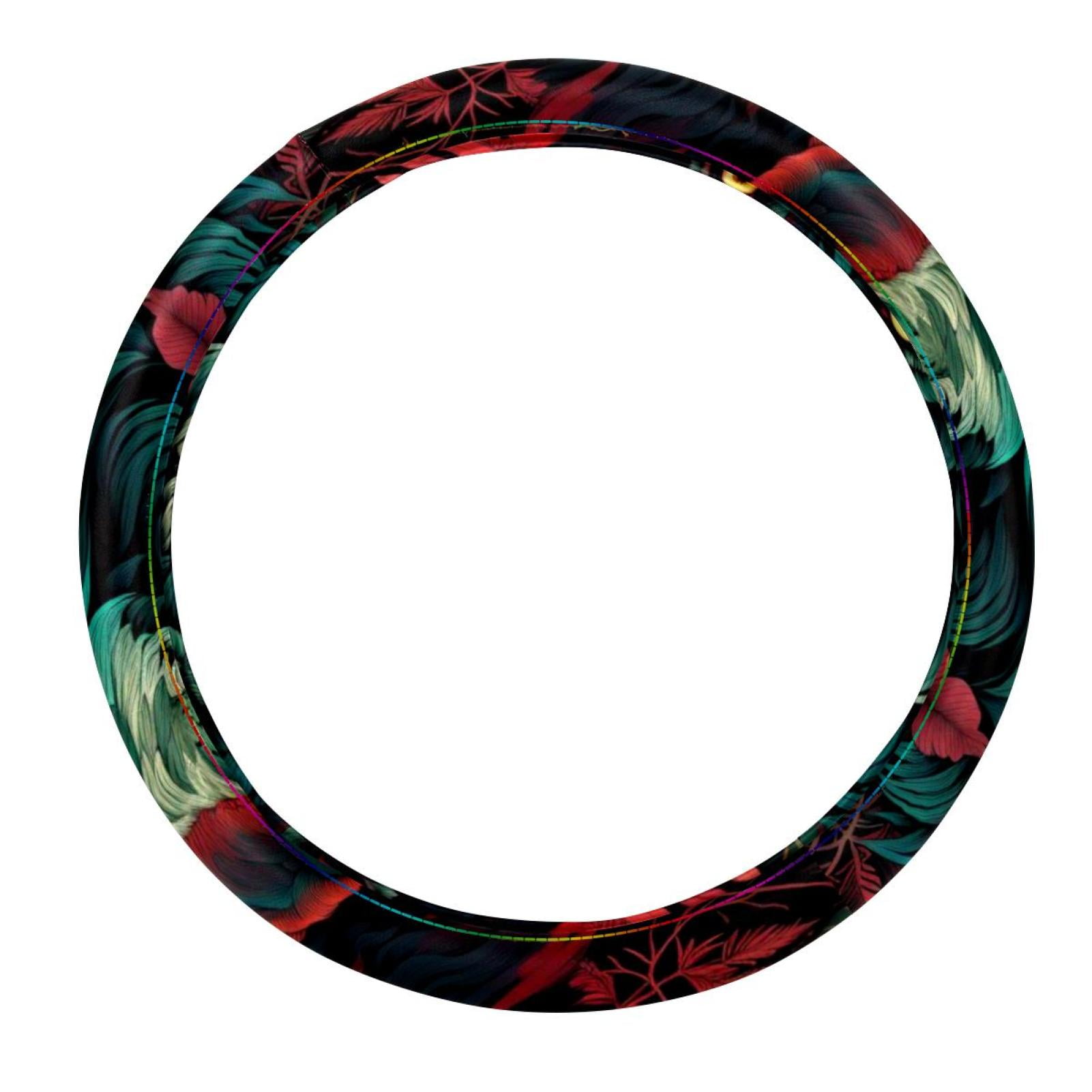 Wolf 14.5 Inch Printing PVC Leather Car Wheel Covers Steering Wheel ...