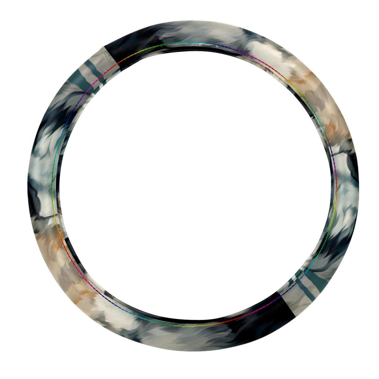 Wolf 14.5 Inch Printing PVC Leather Car Wheel Covers Steering Wheel ...