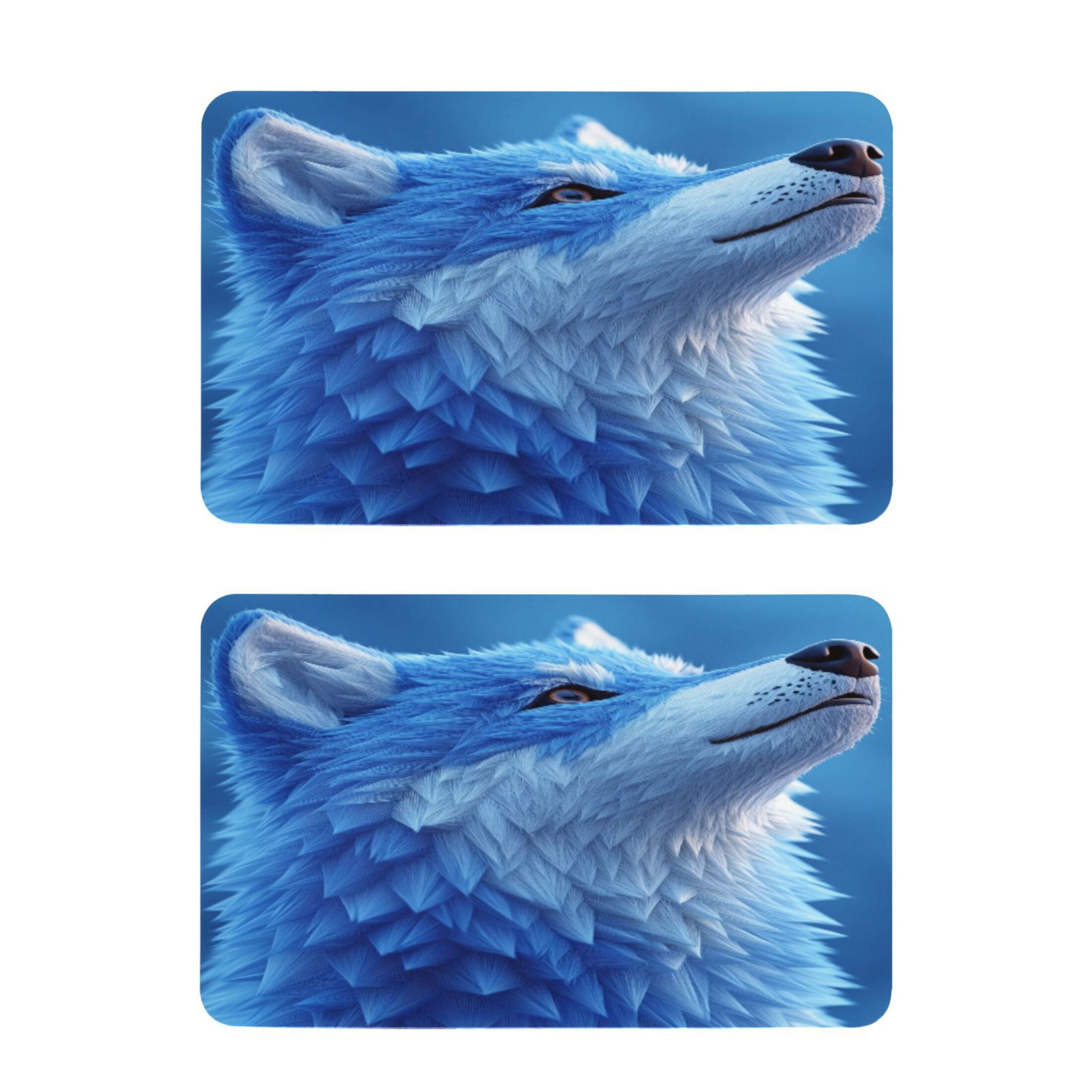 Wolf 2 Pack 4x2.5 Inch Magnetic Stickers Thick and Strong for Fridge ...