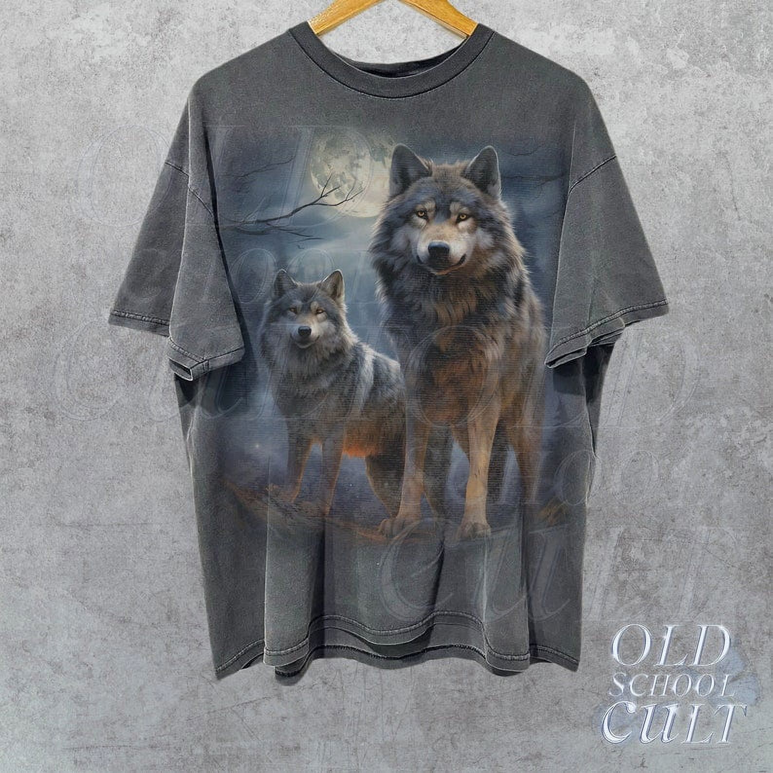 Wolf 90s Vintage Shirt - Walmart.com