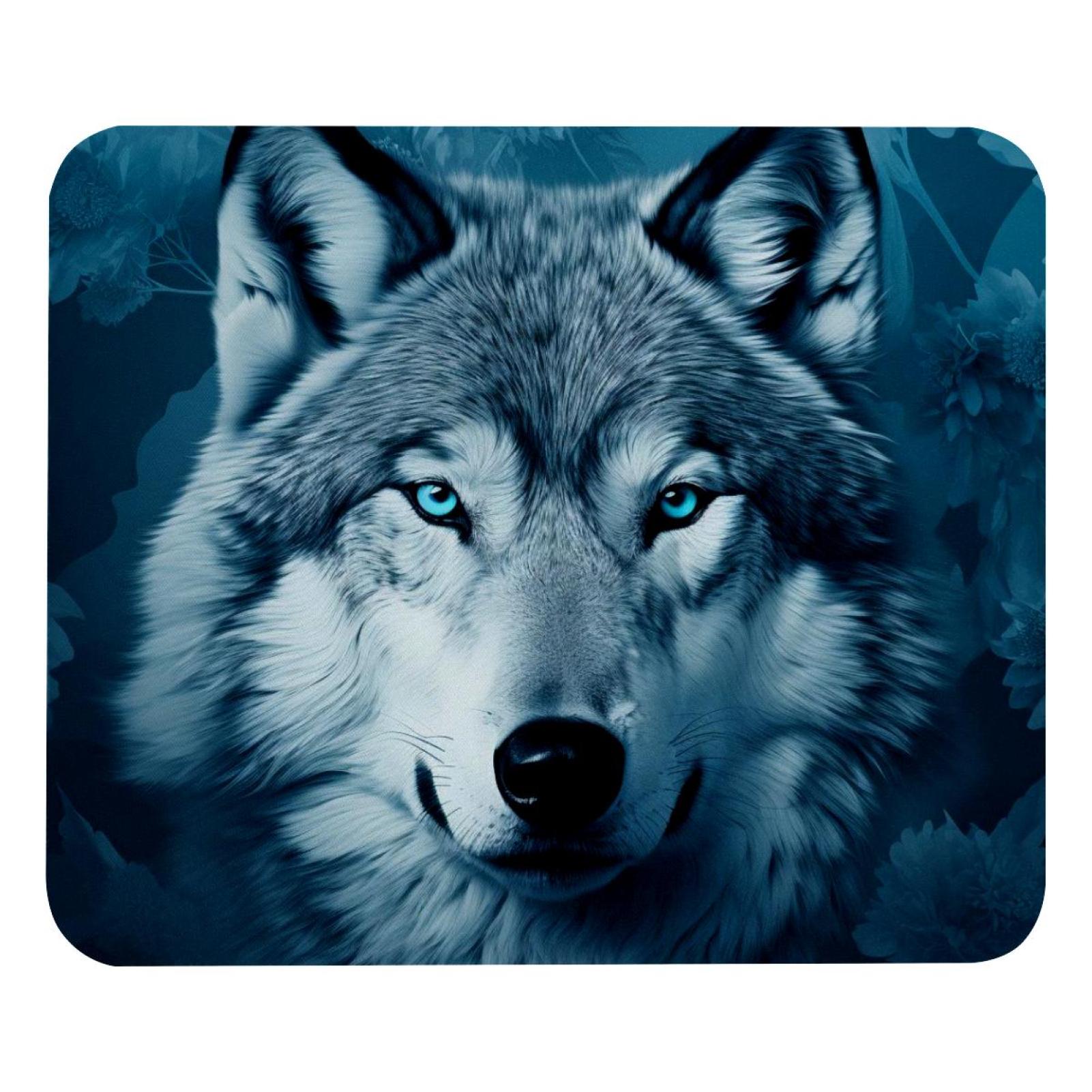 Wolf Animal Cartoon Non-Slip Rubber Bottom Personalized Custom Square ...