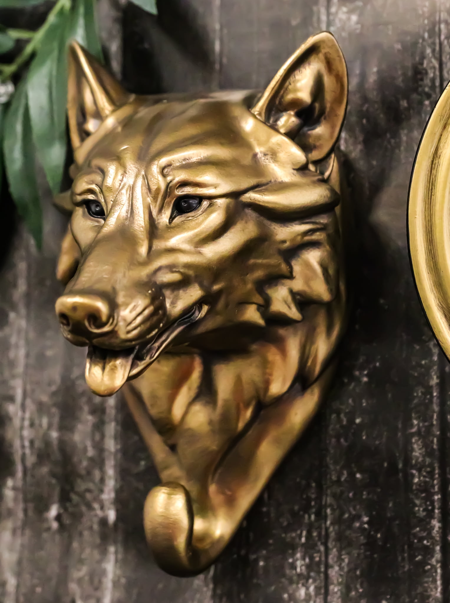 Wolf Animal Head Single Wall Hook Hanger Animal Shape Rustic Faux ...