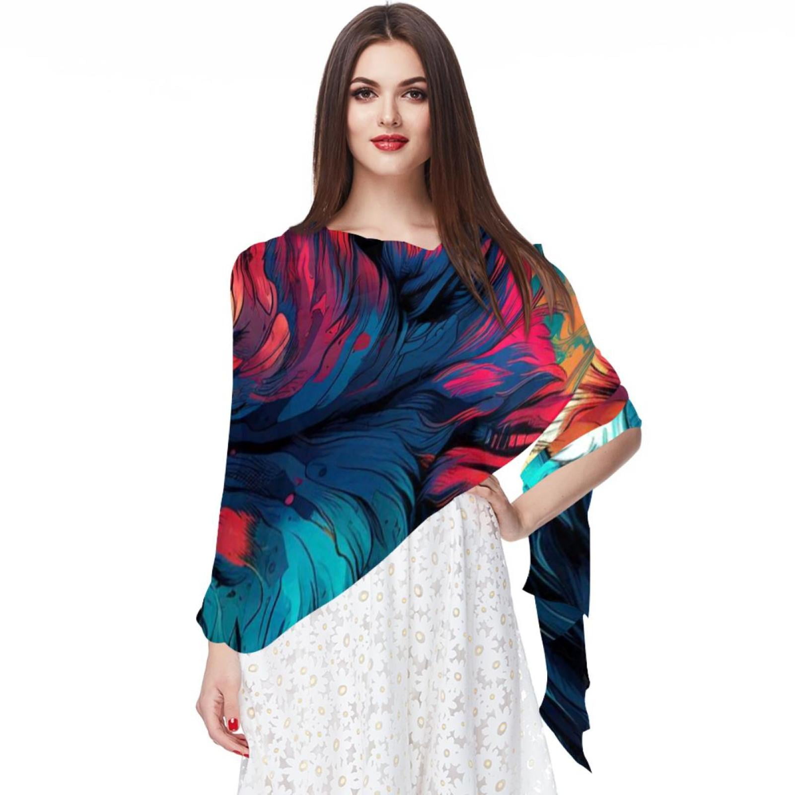 Wolf Beautiful Translucent Chiffon Yarn Hair Scarf 180*73 (70.86*28.7in ...