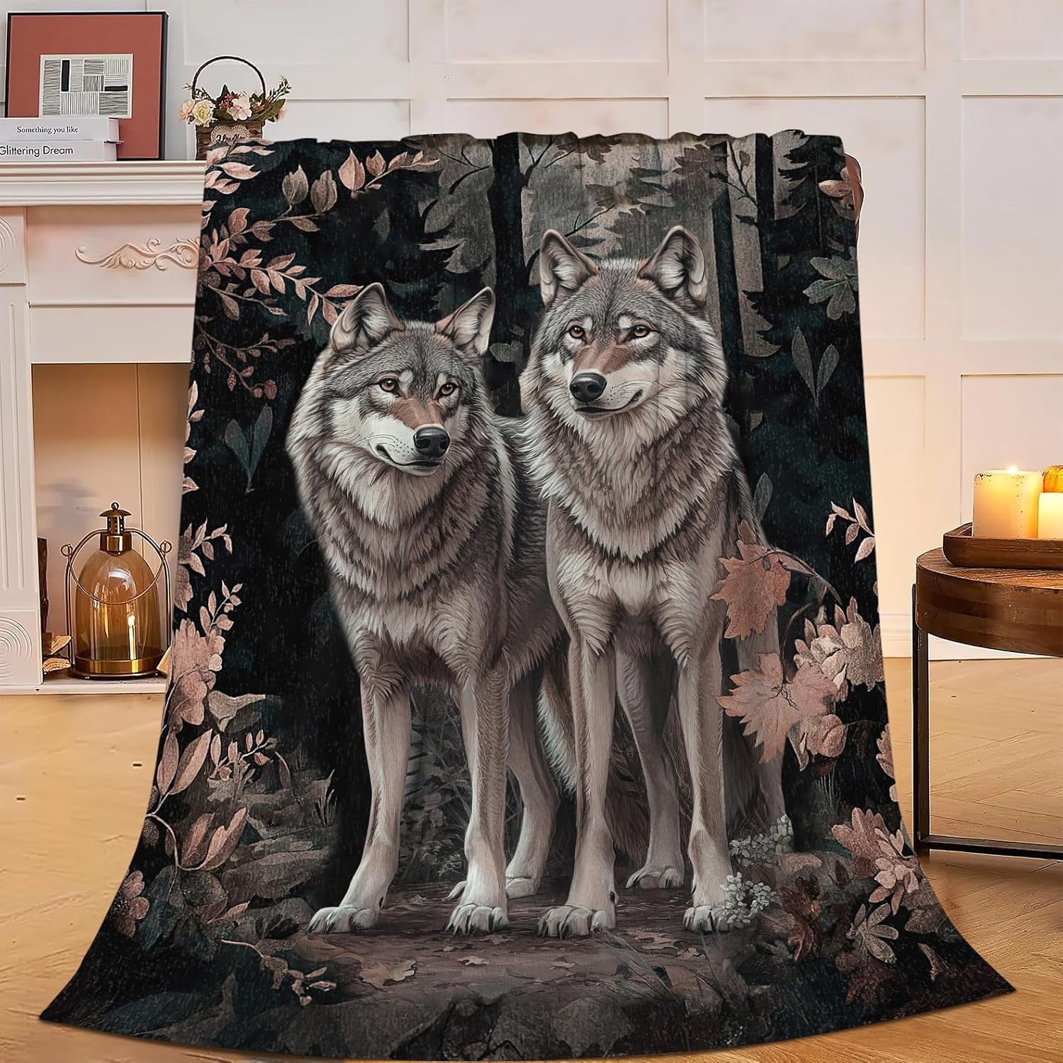 Wolf Blanket Wolf Gifts Soft Cozy Vintage Wolves Throw Blanket Ultra ...