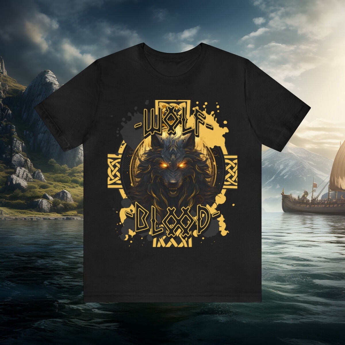 Wolf Blood Fenrir Viking Shirt - Norse Mythology Style - Walmart.com
