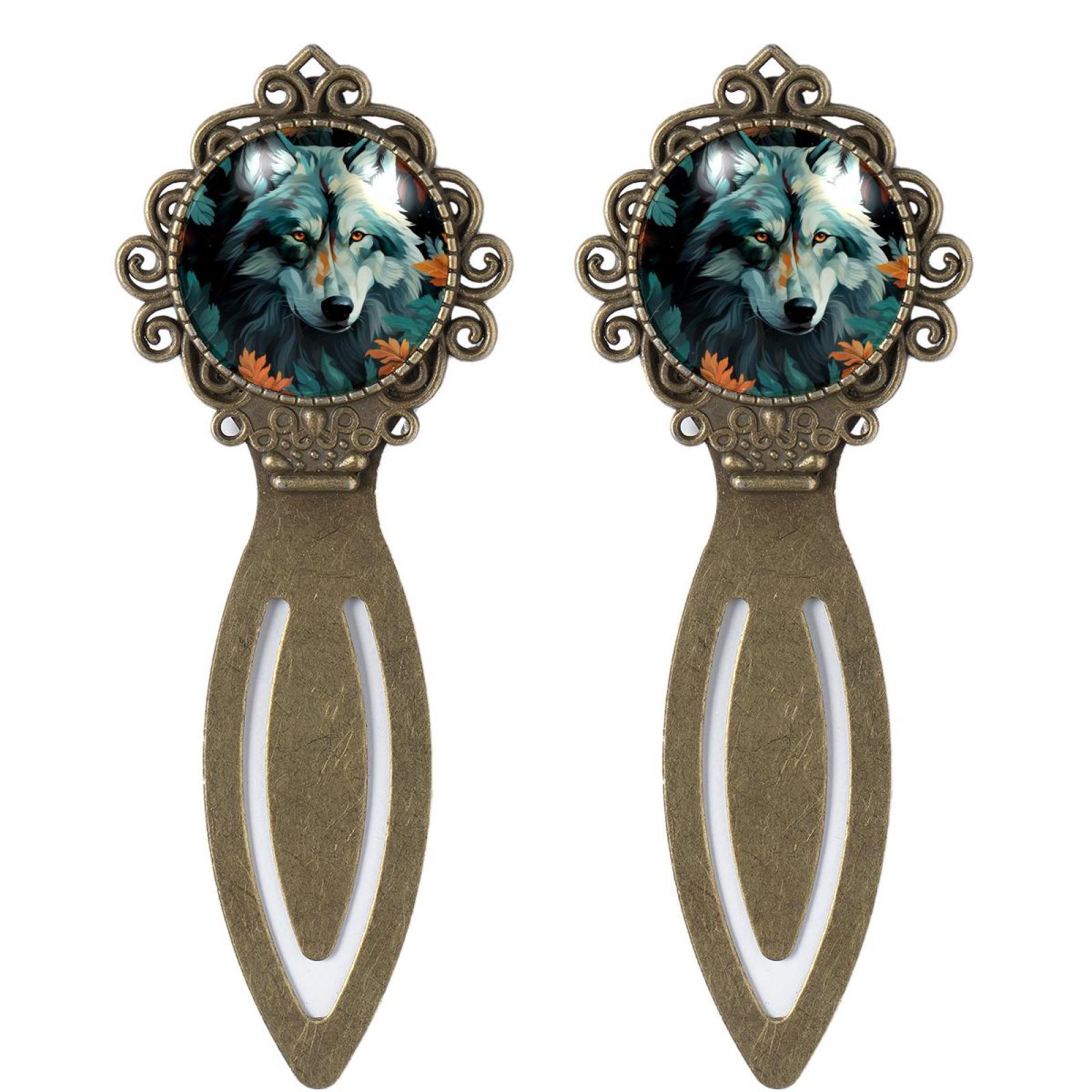 Wolf Book Accessories: Vintage Copper-Colored Lace Bookmarks, Stainless ...