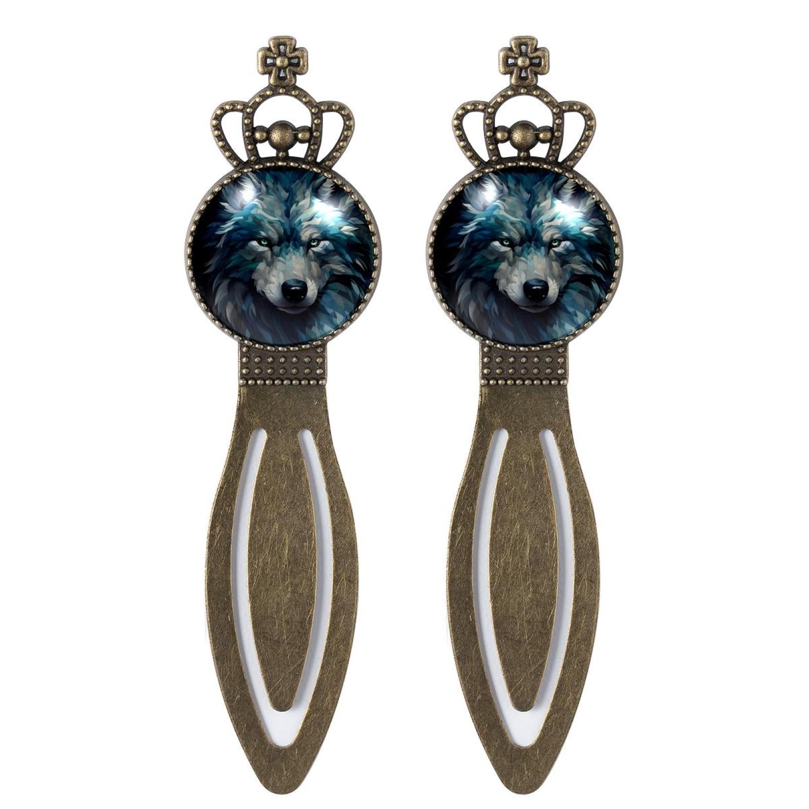 Wolf Book Accessories: Vintage Copper Crown-Shaped Bookmarks ...