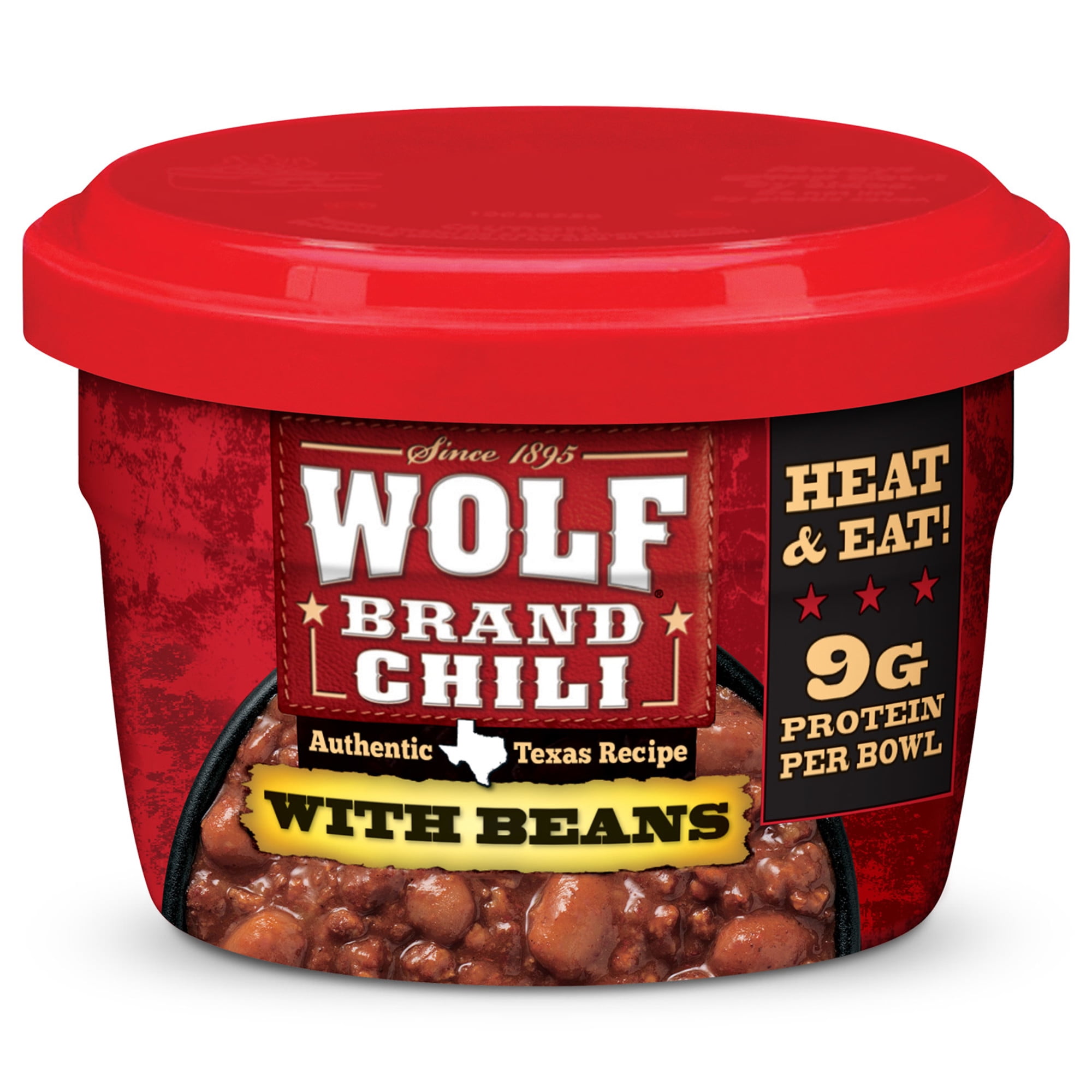 Wolf Brand Ready to Eat Chili With Beans, Microwavable Bowls, Hearty ...