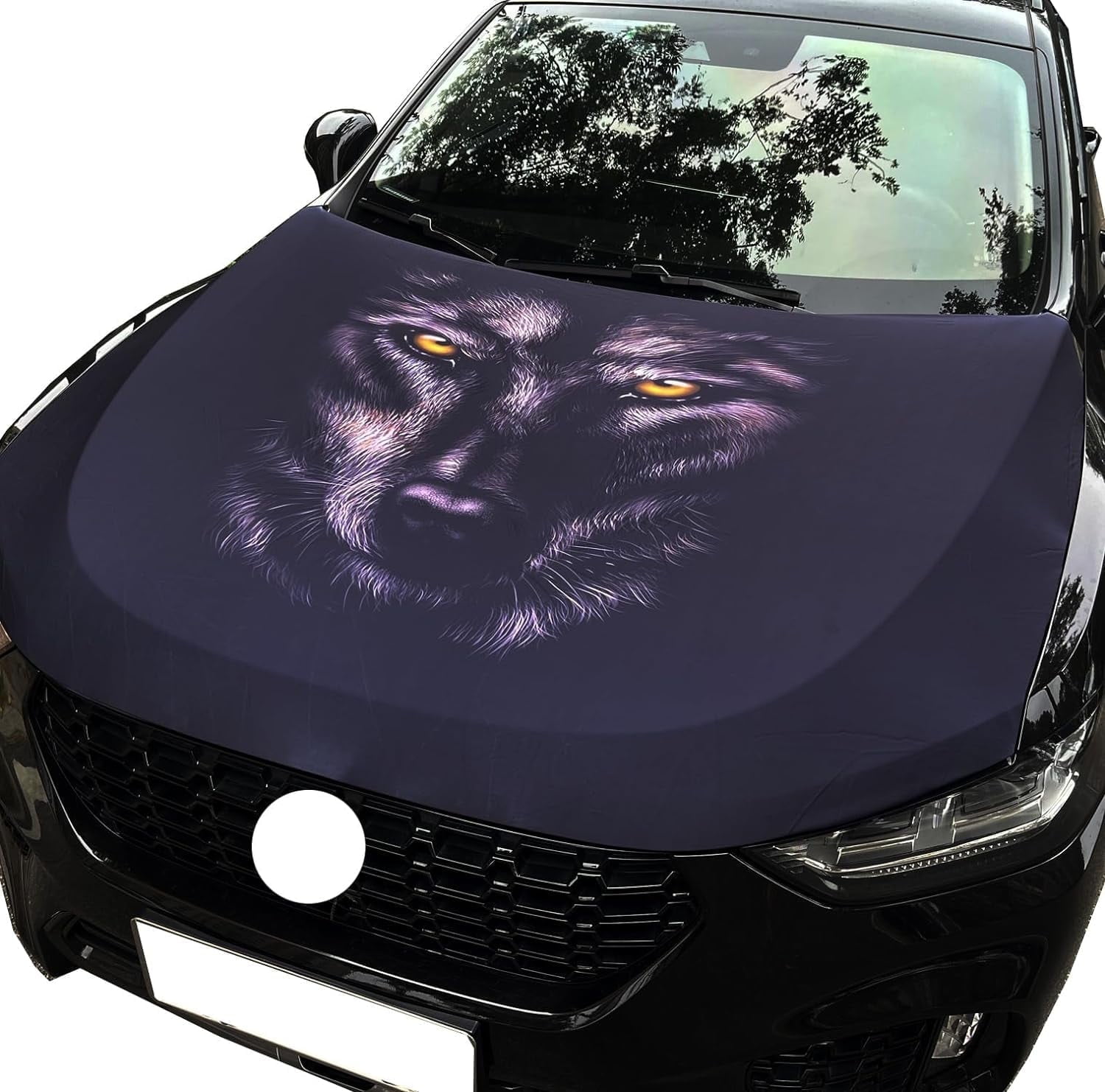 Wolf Car Hood Cover Flag ,Wolf photo Engine Banner Flag,6X7ft,100% ...