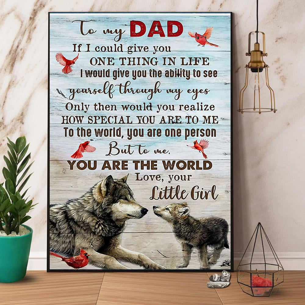 Wolf Cardinal Daughter To My Dad You Are The World Paper Poster No ...