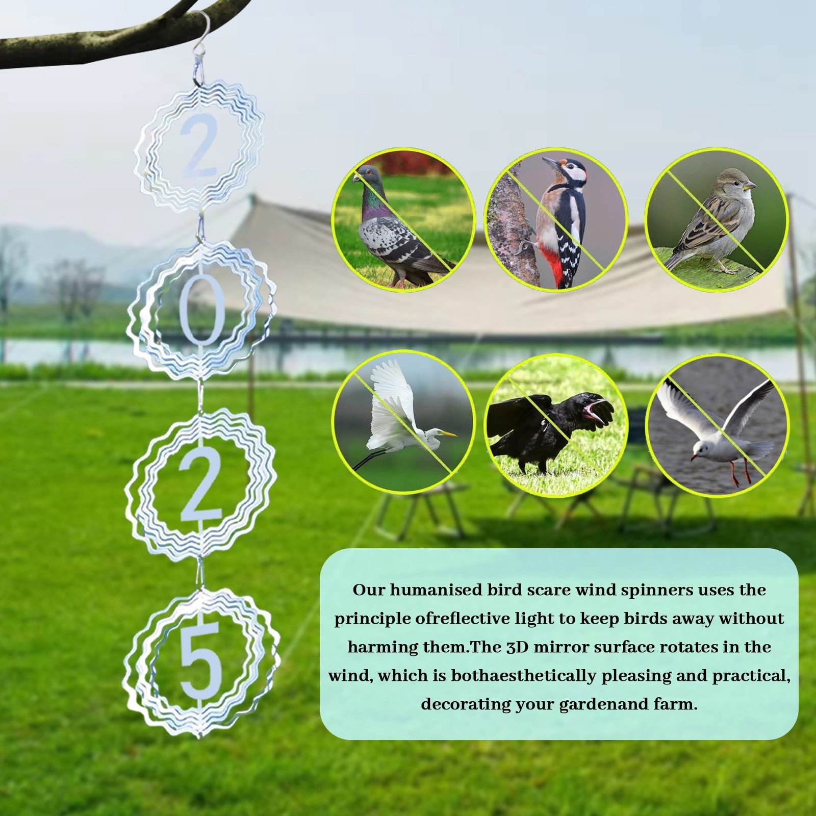 Wolf Catcher Wind Chime Wooden Door Harp Large Seashells for Garden ...