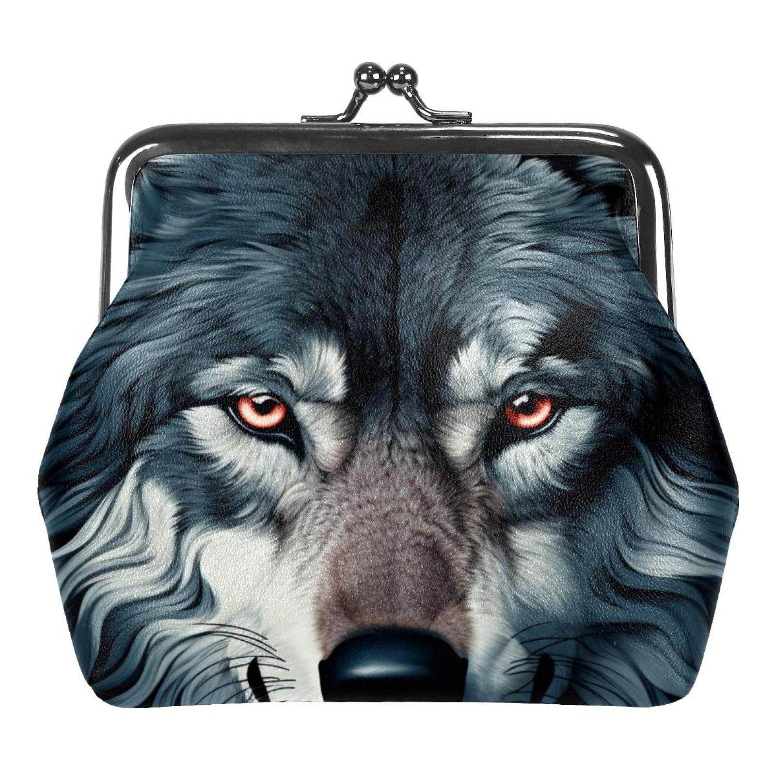 Wolf Coin Purse Vintage Pouch Kiss-lock Change Purse Wallets - Walmart.com