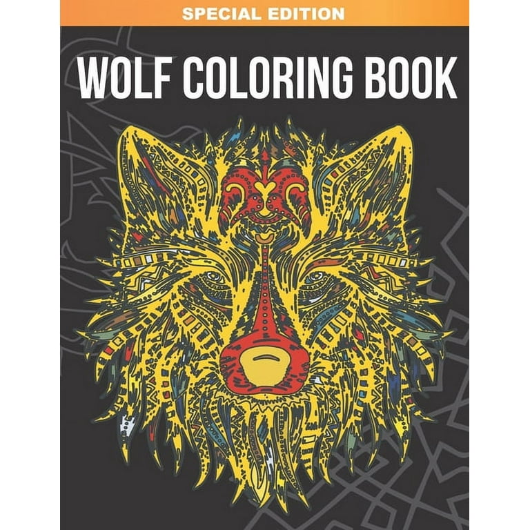 coloring book wolf