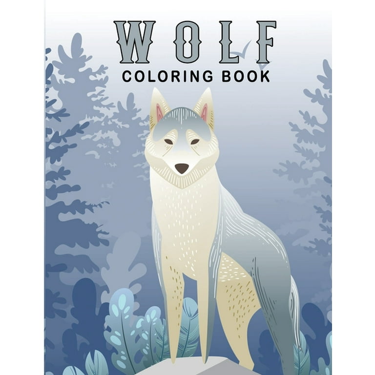 realistic wolf coloring pages
