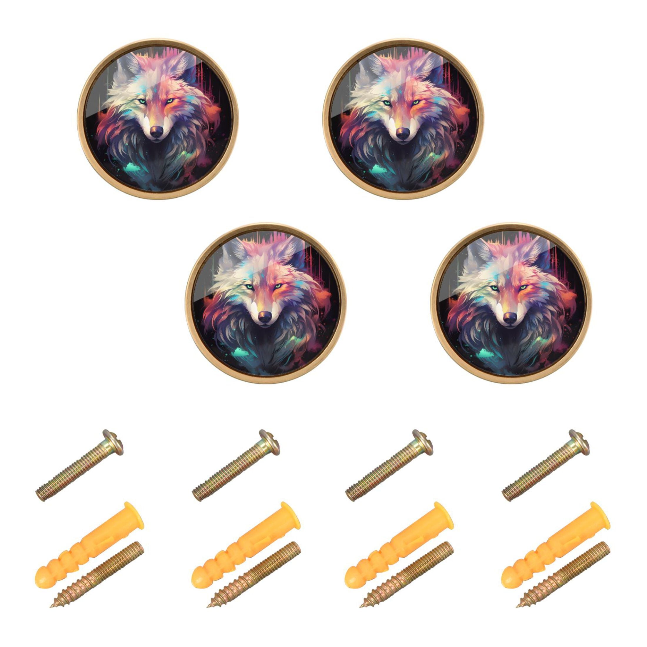 Wolf Cool Cabinet Knobs Kitchen Drawers Knobs Door Round Pulls Knob Handles Dresser Cupboard ...