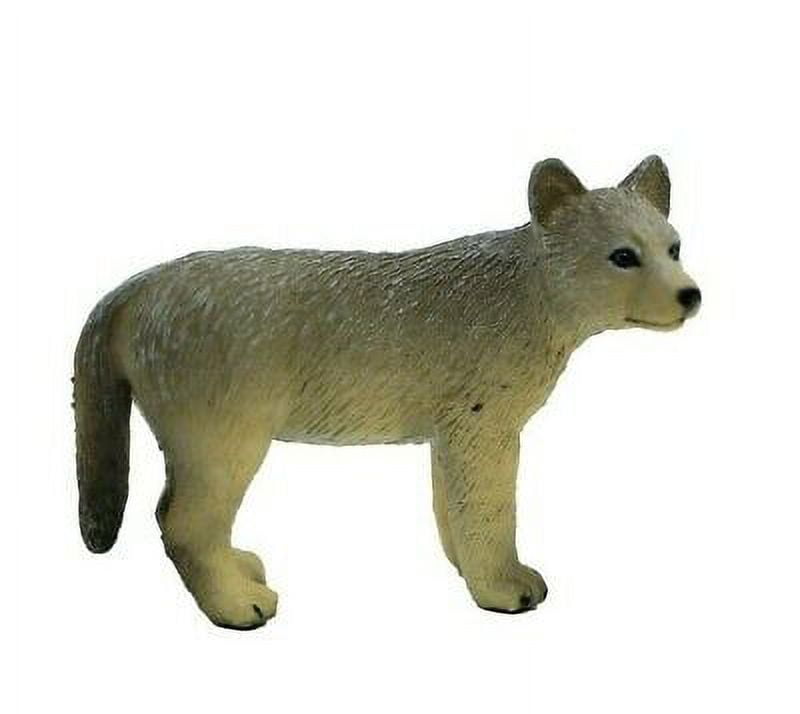 Wolf Cub Realistic Small Toy Model Plastic Replica Forest Animal, Kids ...