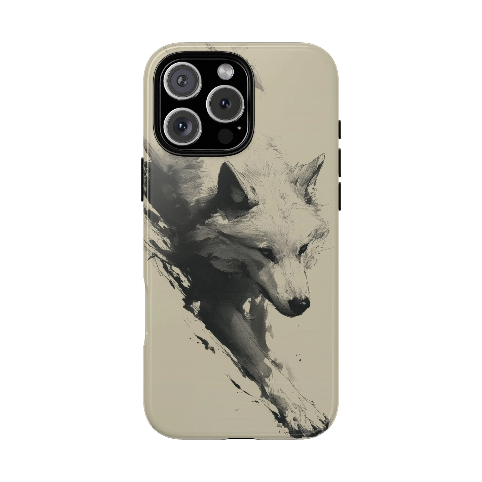 Wolf Dark Sketch Illustration Artwork Phone Case for iPhone 11 to 17 ...