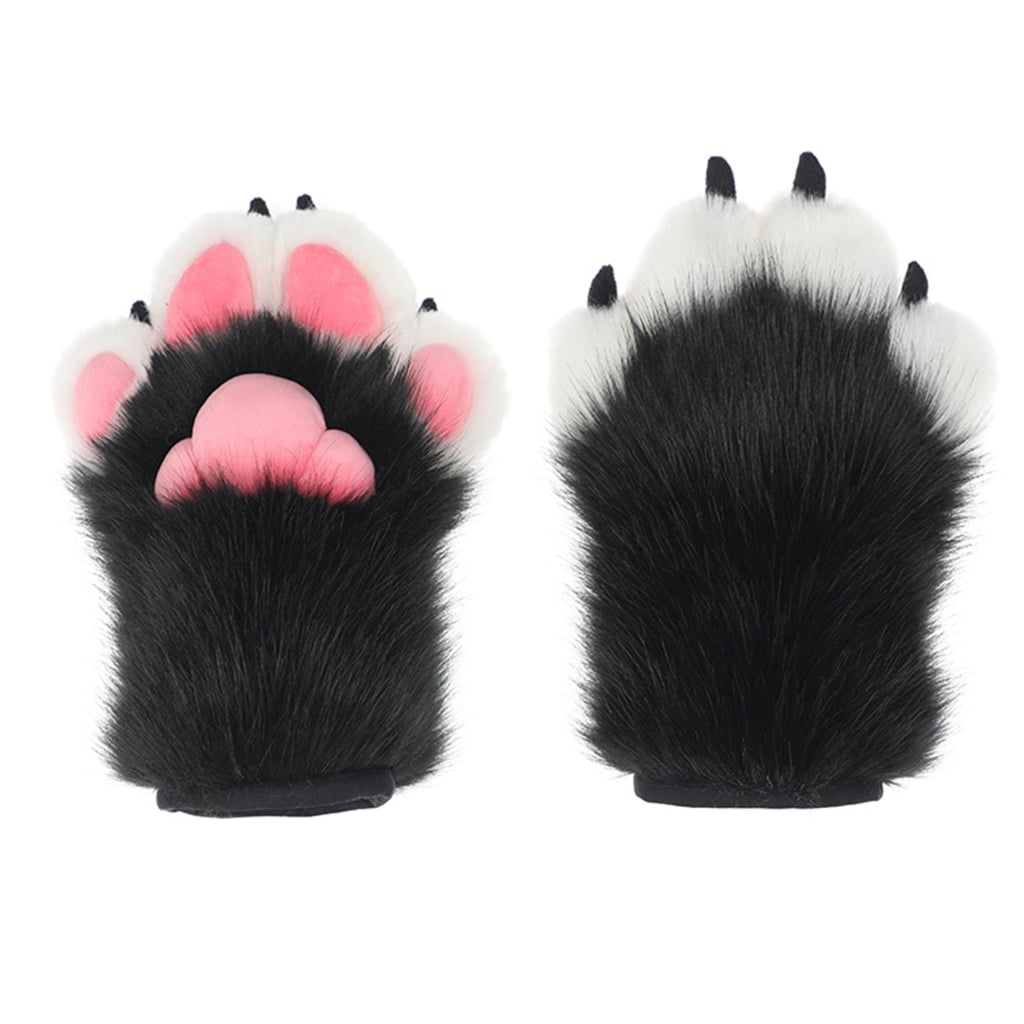 Wolf Dog Foxes Paw Claw Gloves Costume Accessories Cosplays Animal ...