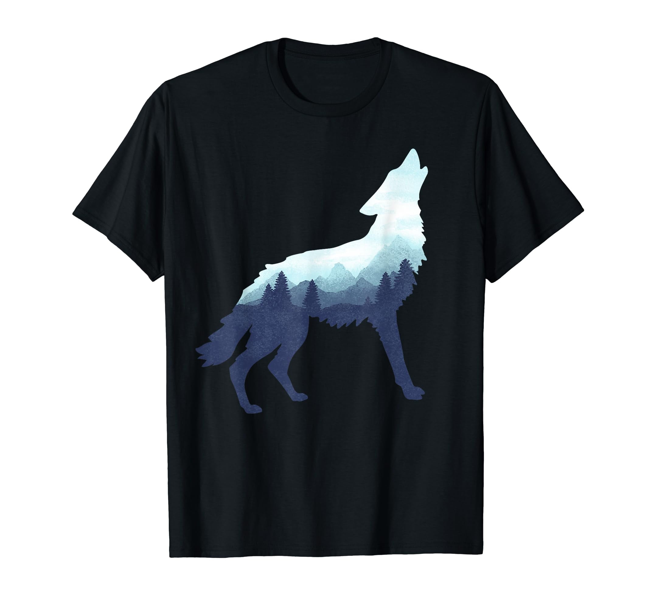 Wolf Double Exposure Surreal Wildlife Animal Wolves Gifts T-Shirt ...