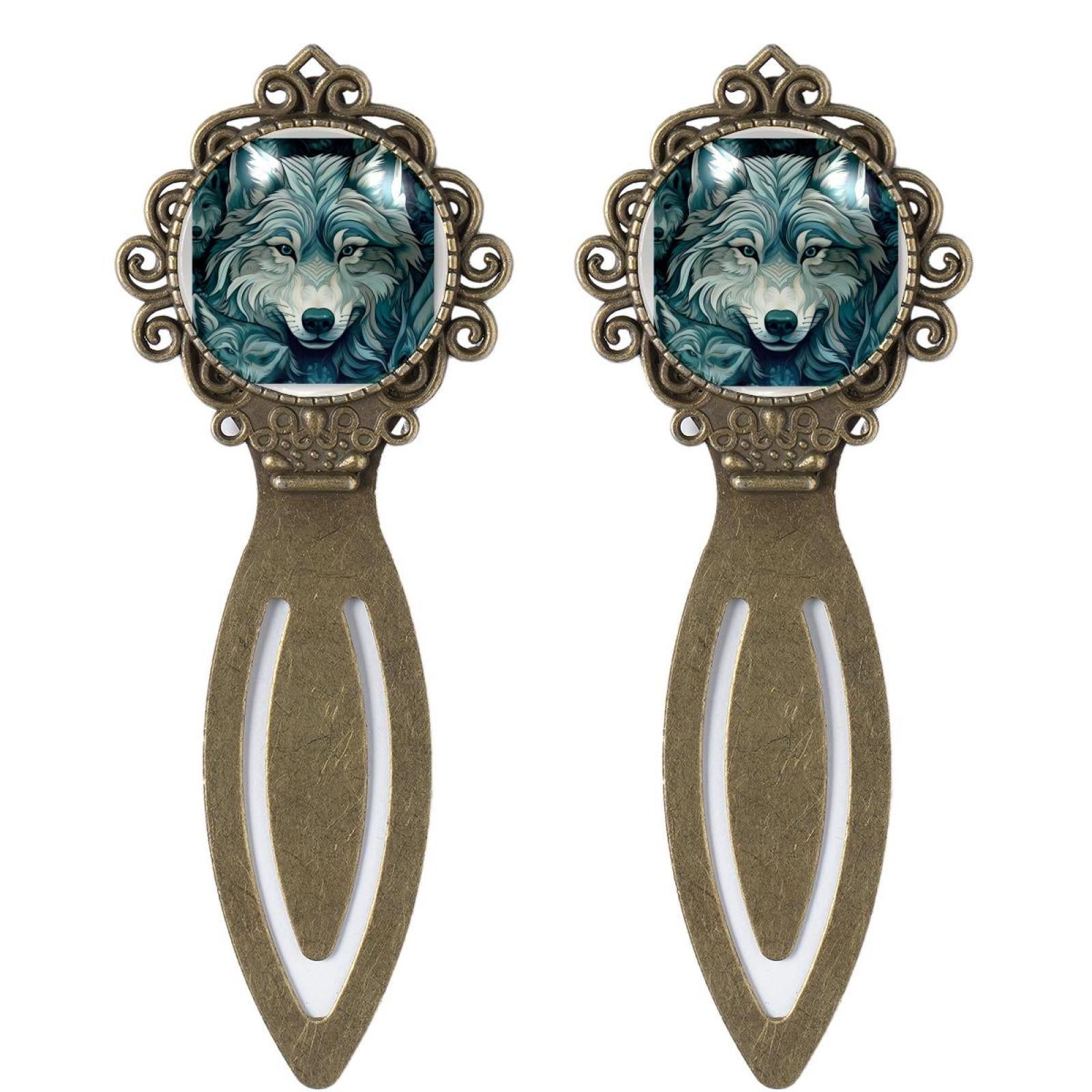 Wolf Elegant Vintage Copper-Colored Lace Bookmarks Set, Stainless Steel ...