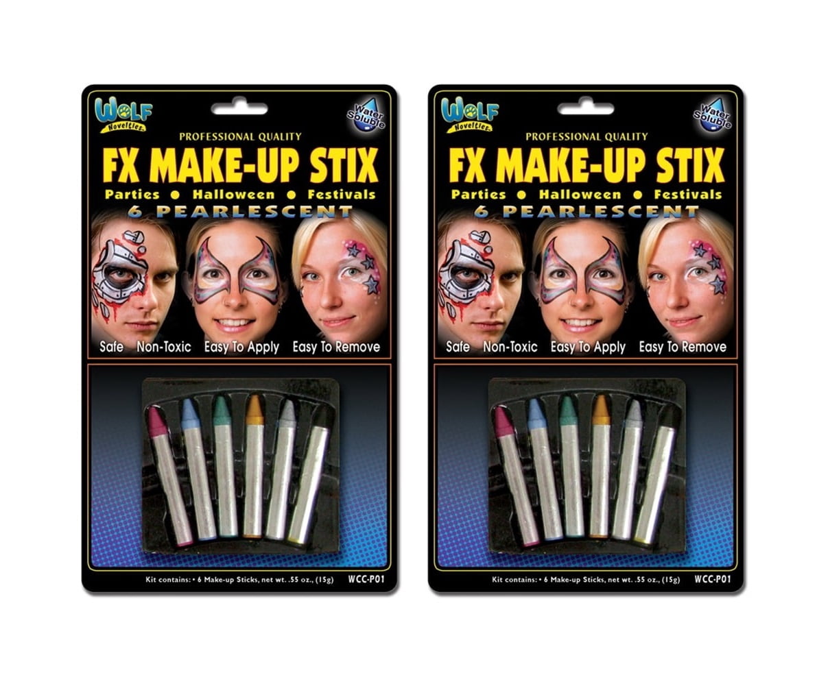 Wolfe FX Make-up Stix (2 Pack, 6 Sticks Each) 12 Crayon Sticks ...
