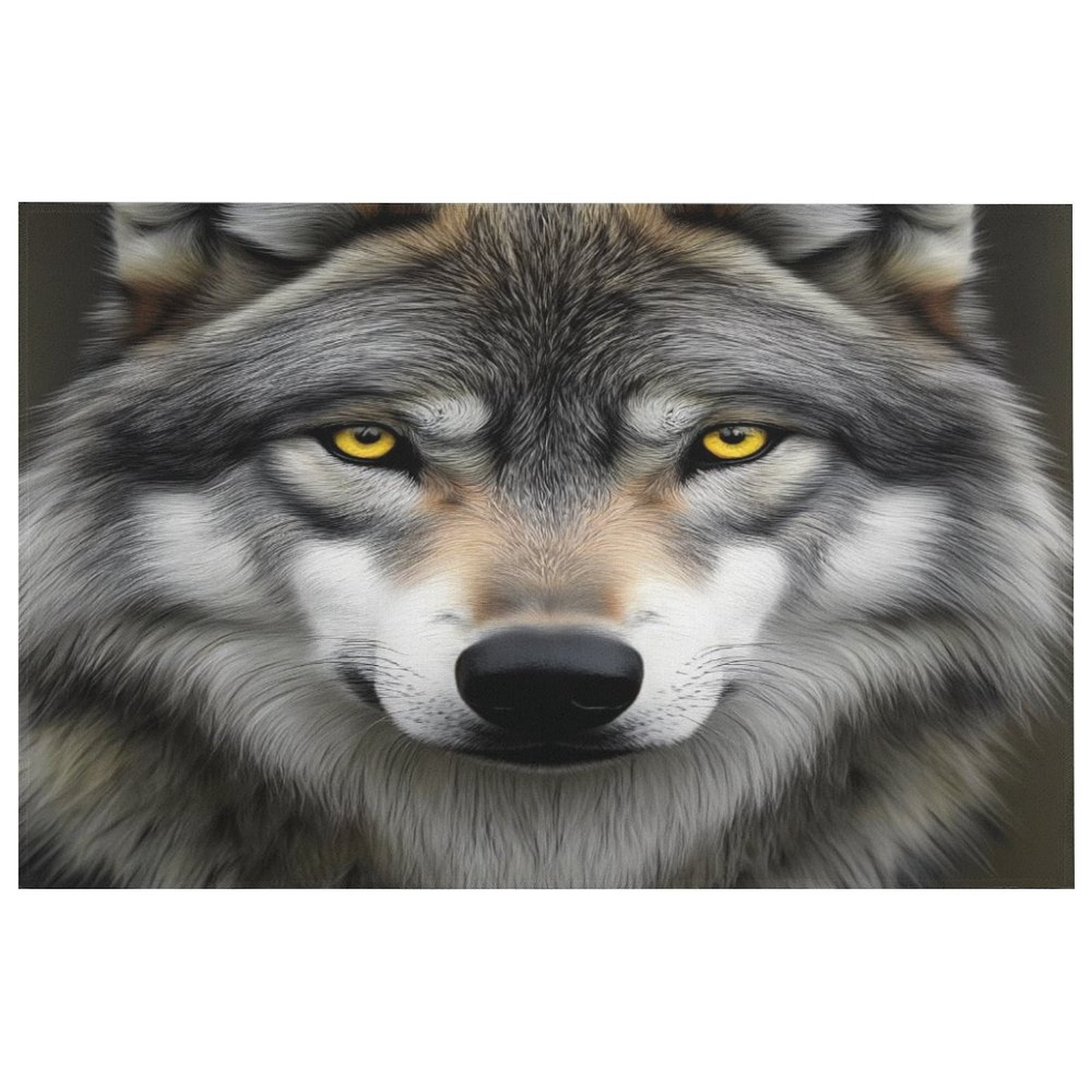 Wolf Face Adult Home Decor Bedroom Living Room Crystal Velvet Carpet ...