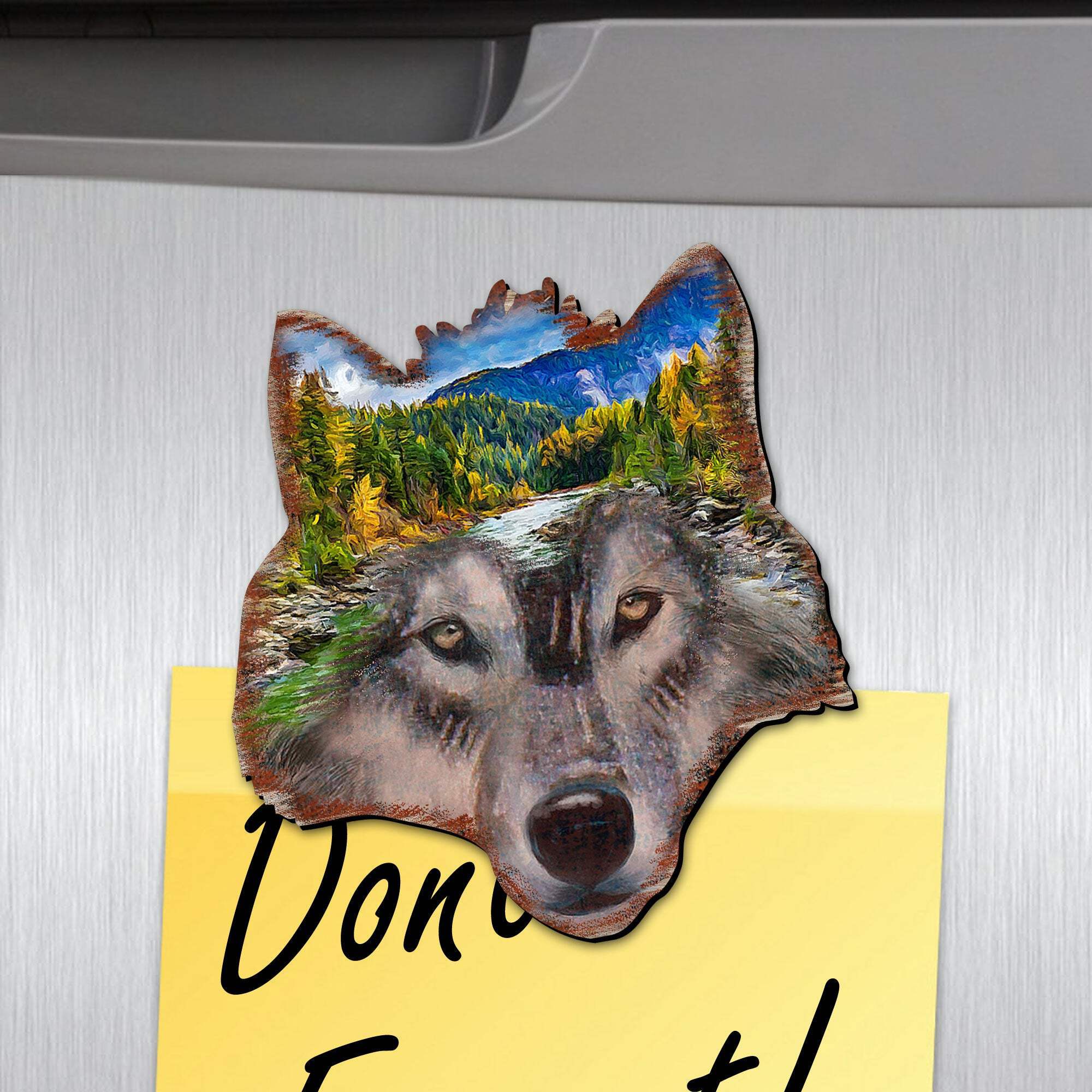 Wolf Face Shaped Refrigerator Magnets Set of 3 - Walmart.com
