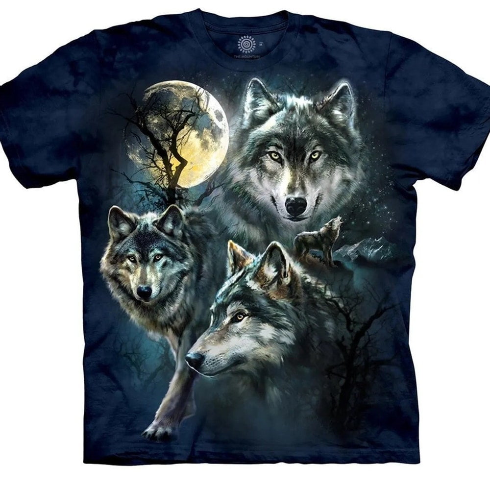 Wolf Family Pack Moon Wolves Family Howling Grey Wolf Dog Loyal Blue ...