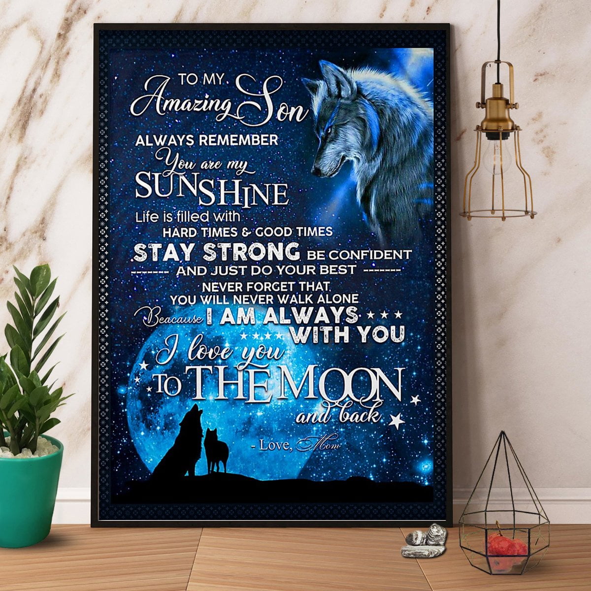 Wolf Family To My Amazing Son Always Remember You Are My Sunshine Paper ...
