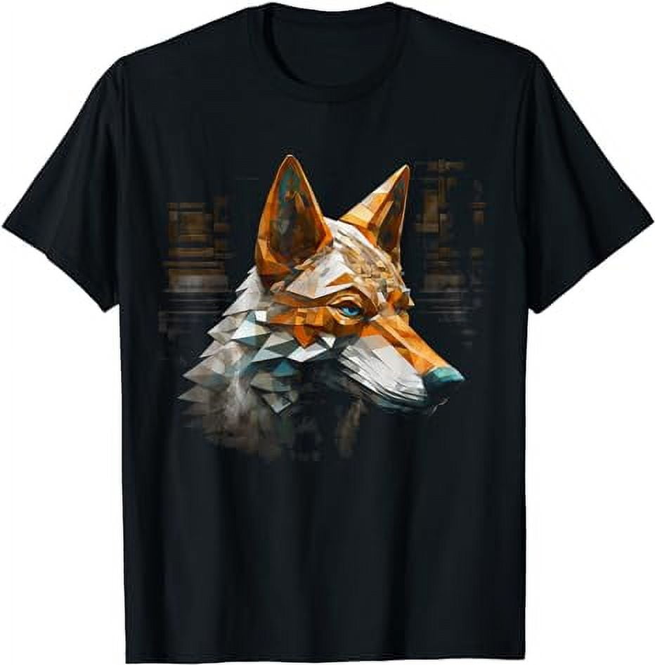 Wolf Fantasy Polygon - Art Animal Wolf T-Shirt - Walmart.com