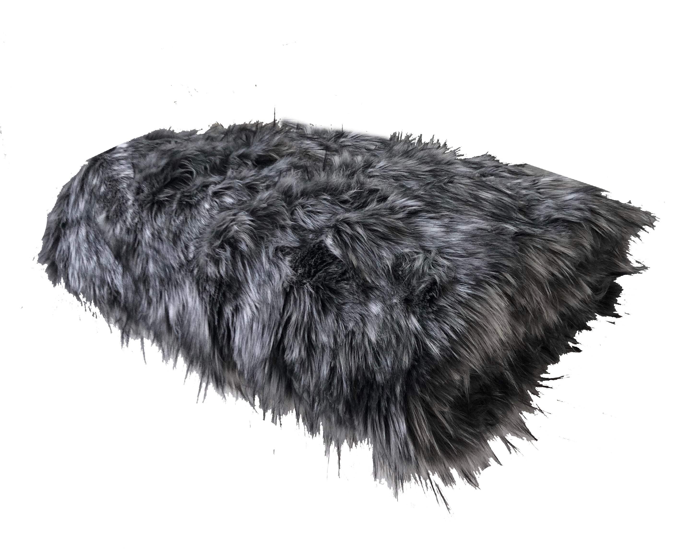 Wolf Faux Fur Grey Luxury Throw - Walmart.com