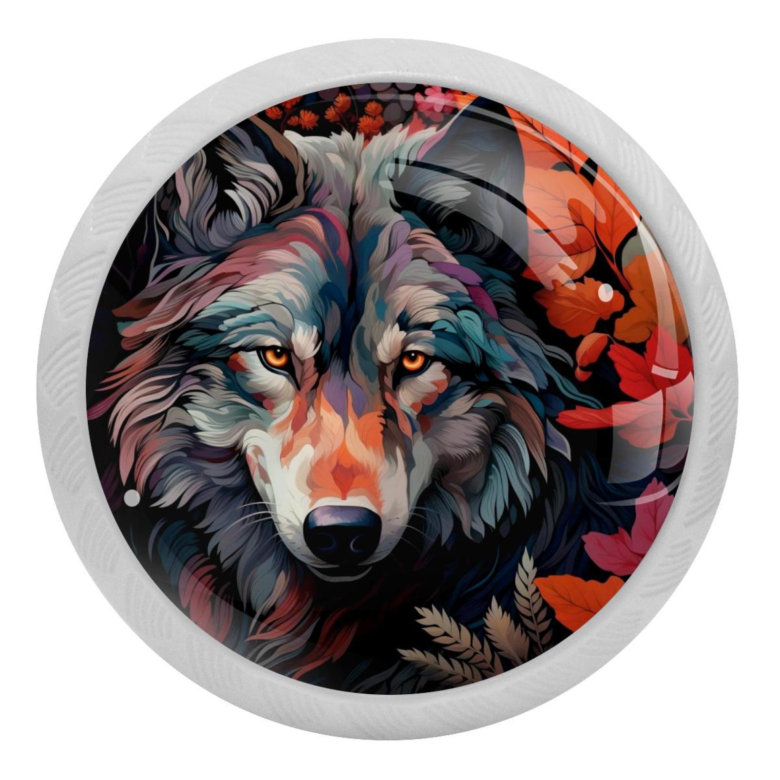 Wolf Fluorescent Drawer Pulls 4-Pack: Glow-in-the-Dark Round Cabinet ...