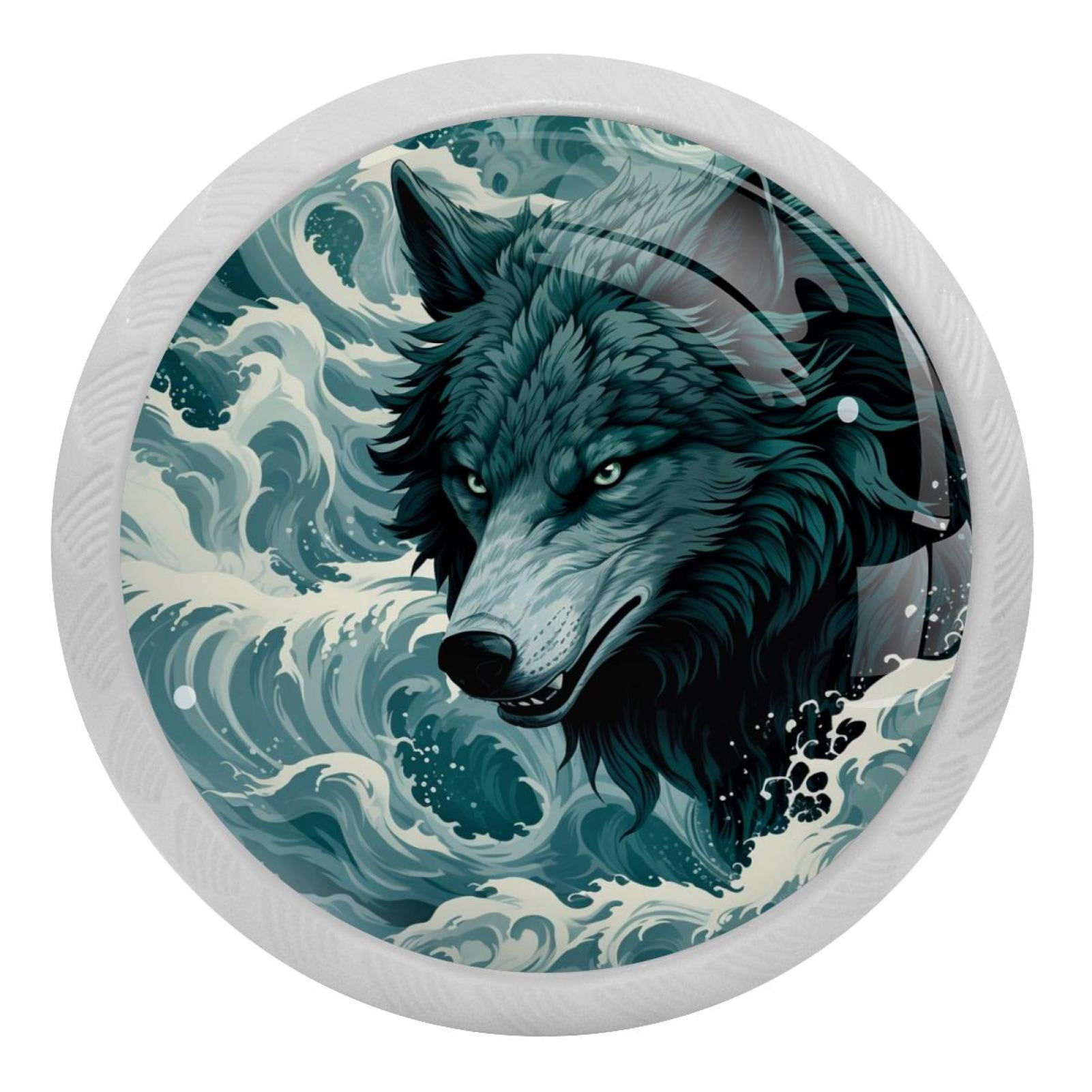 Wolf Fluorescent Drawer Pulls 4-Pack: Glow-in-the-Dark Round Cabinet ...