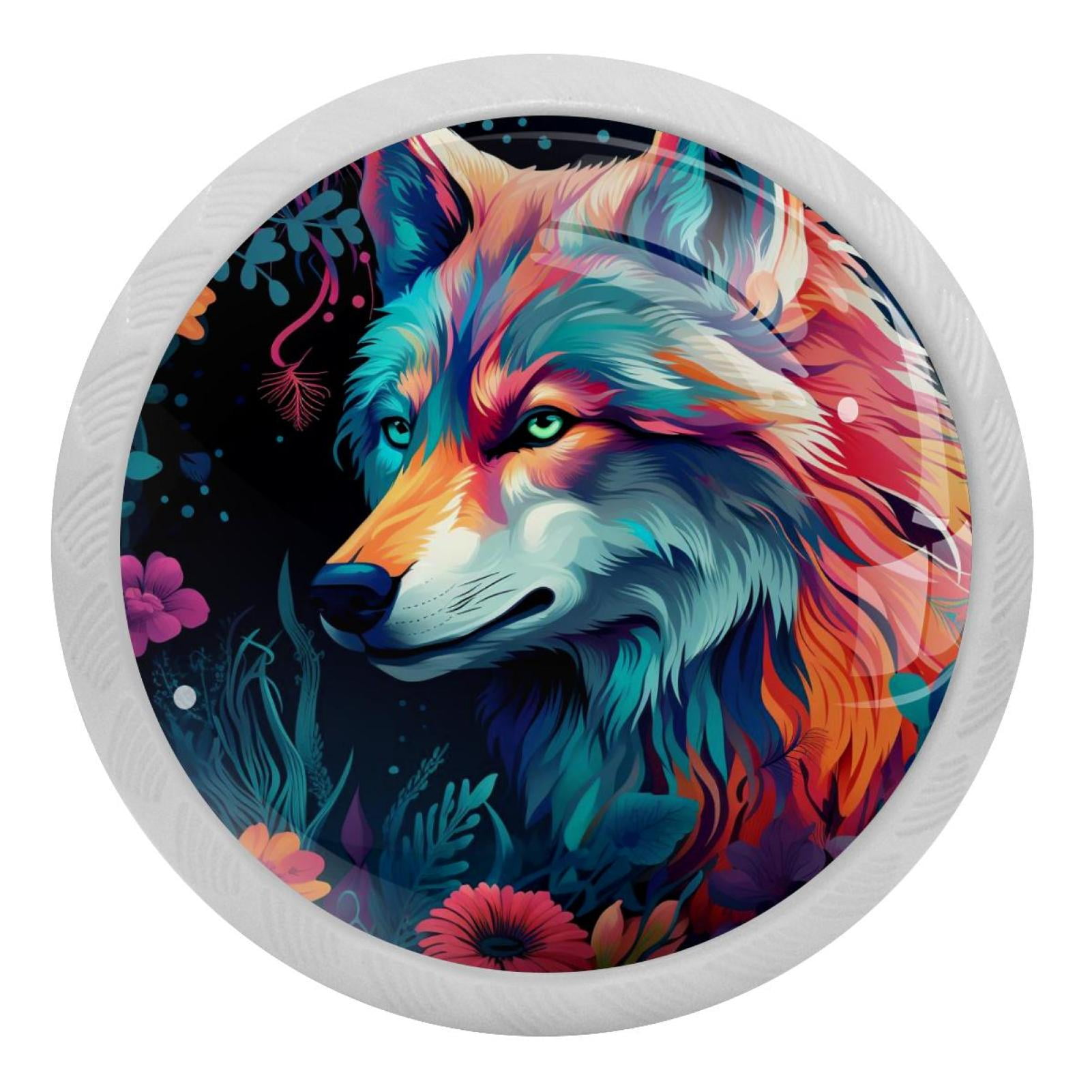 Wolf Fluorescent Drawer Pulls 4-Pack: Glow-in-the-Dark Round Cabinet ...