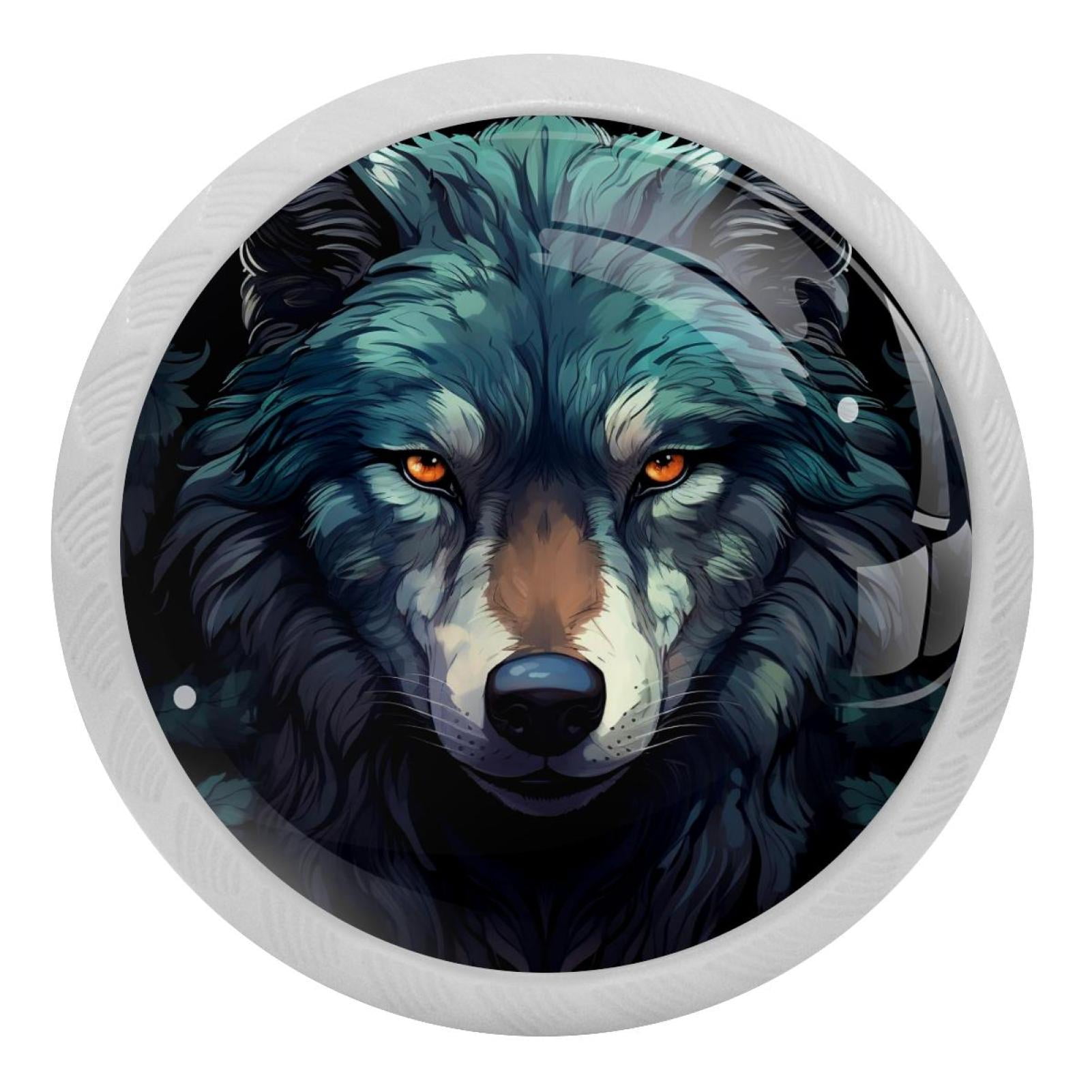 Wolf Fluorescent Drawer Pulls 4-Pack: Glow-in-the-Dark Round Cabinet ...