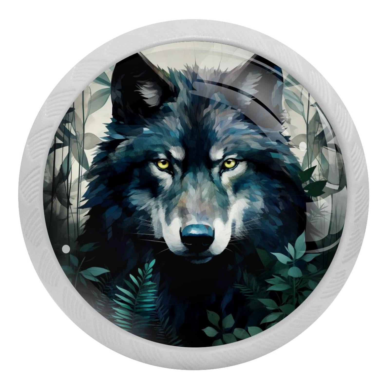 Wolf Fluorescent Drawer Pulls: Round 4-Pack - Glow-in-the-Dark Knobs ...