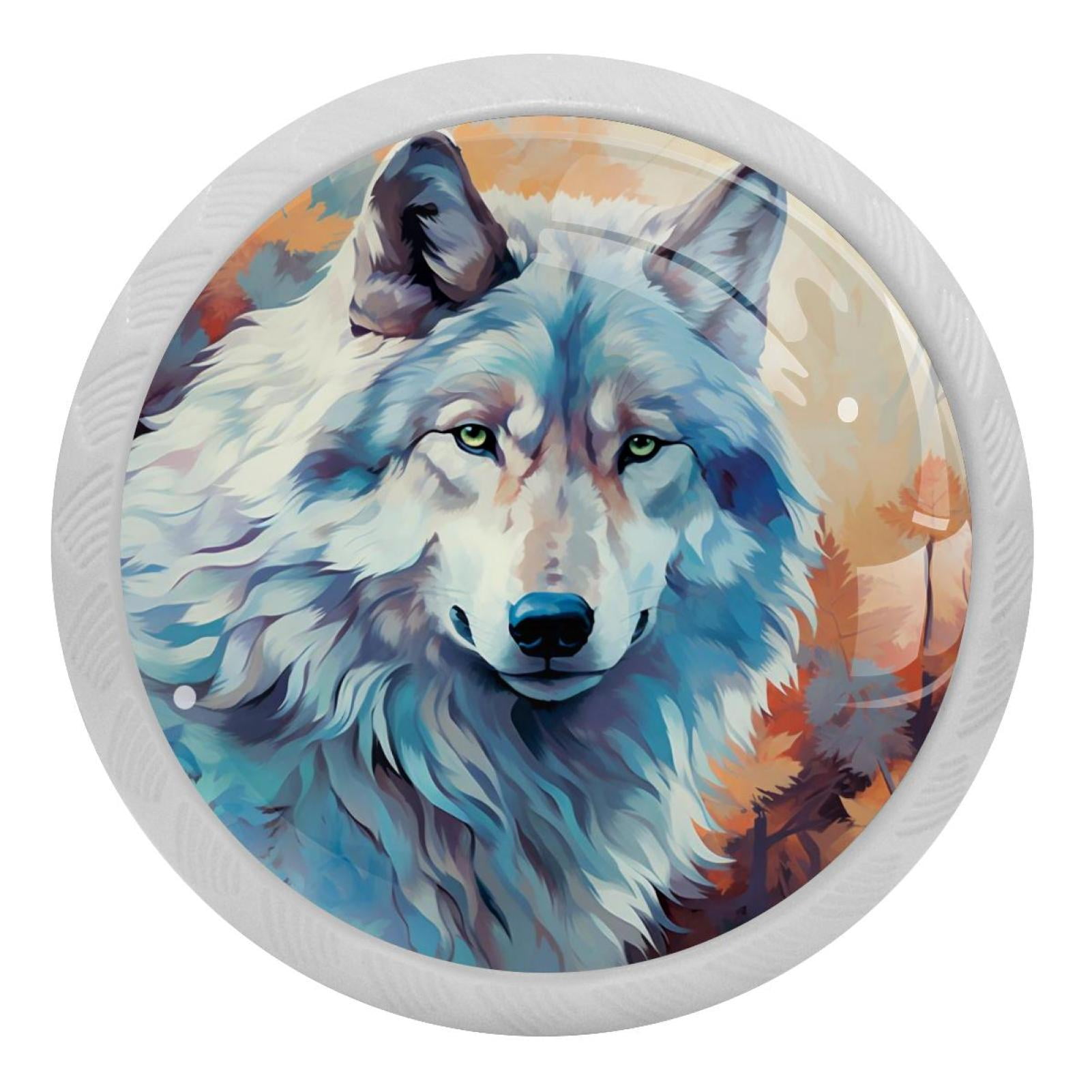 Wolf Fluorescent Drawer Pulls: Round 4-Pack - Glow-in-the-Dark Knobs ...