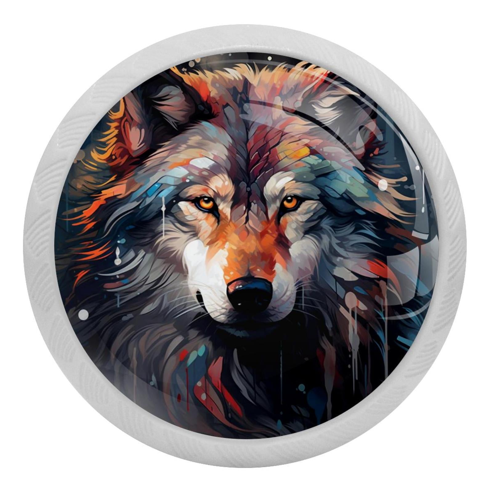 Wolf Fluorescent Drawer Pulls: Round 4-Pack Glow-in-the-Dark Knobs for ...