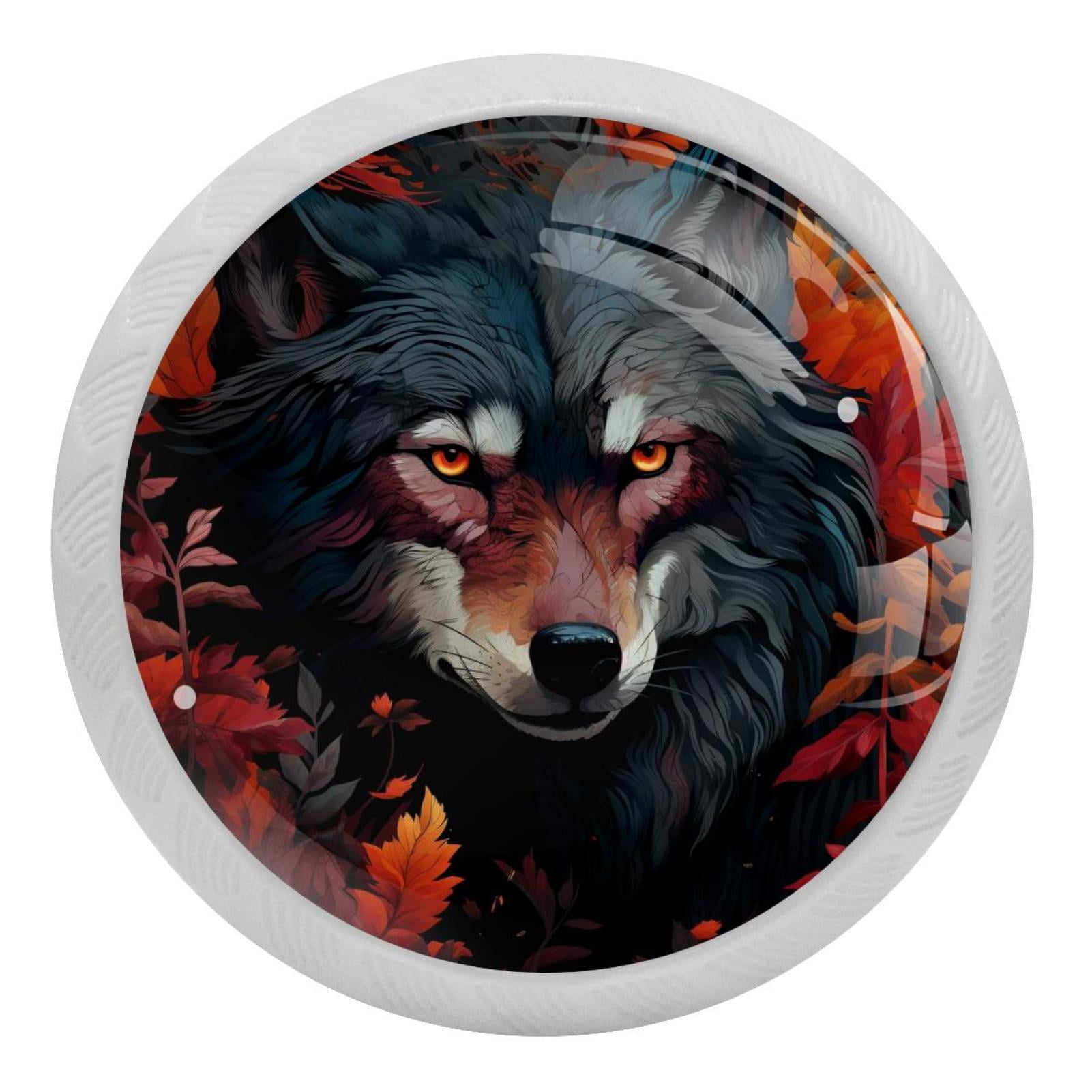 Wolf Fluorescent Drawer Pulls: Round 4-Pack Glow-in-the-Dark Knobs for ...