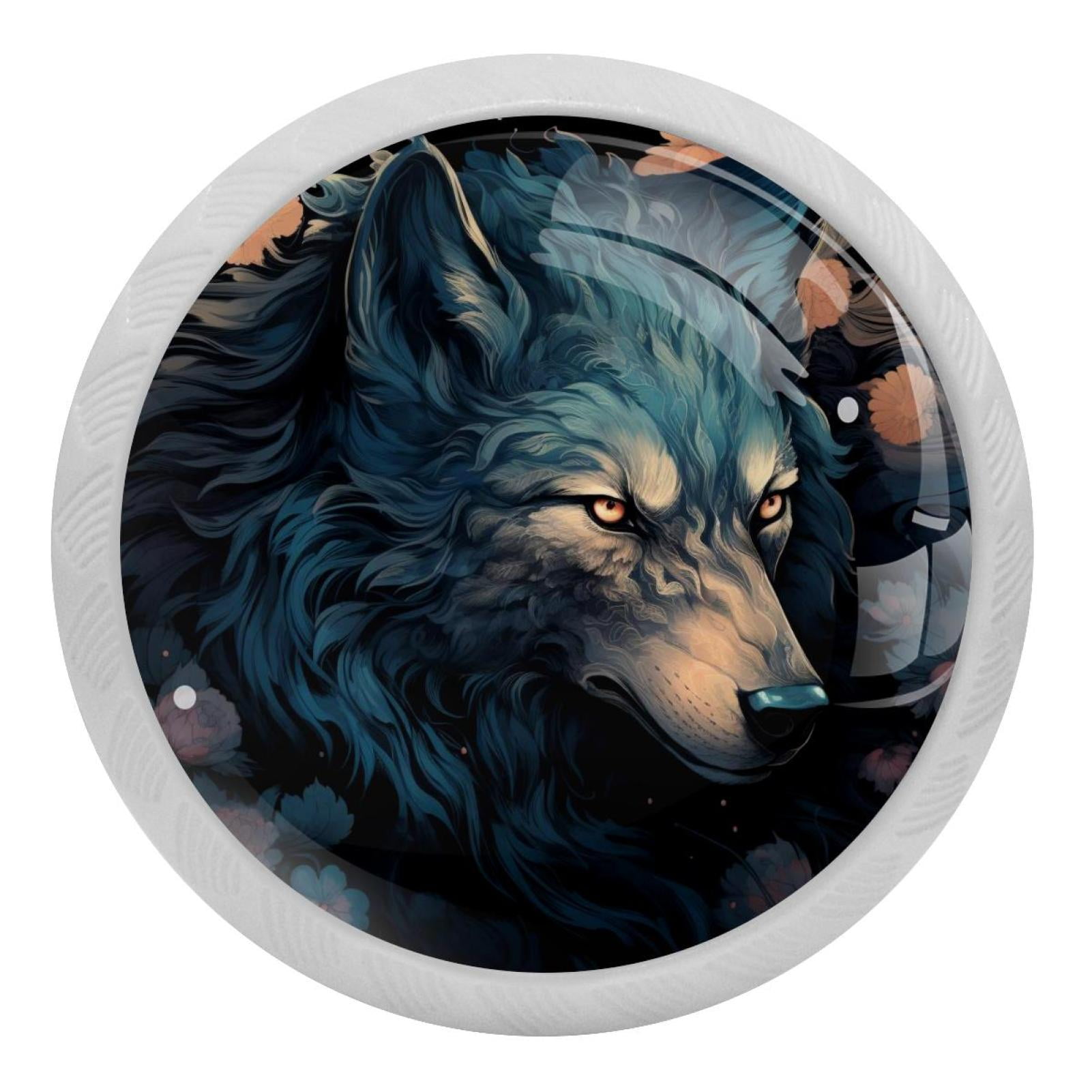 Wolf Fluorescent Drawer Pulls: Round 4-Pack, Glow-in-the-Dark Knobs for ...