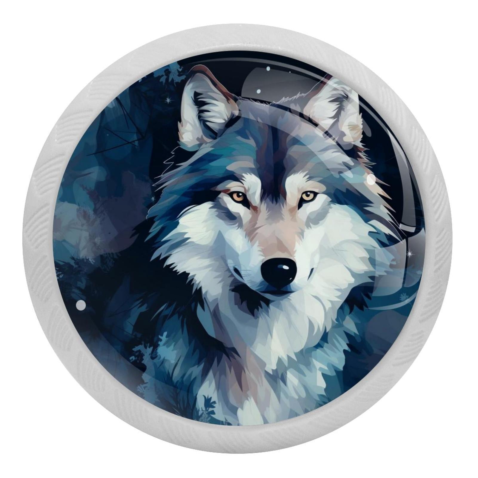 Wolf Fluorescent Drawer Pulls: Round 4-Pack, Glow-in-the-Dark Knobs for ...