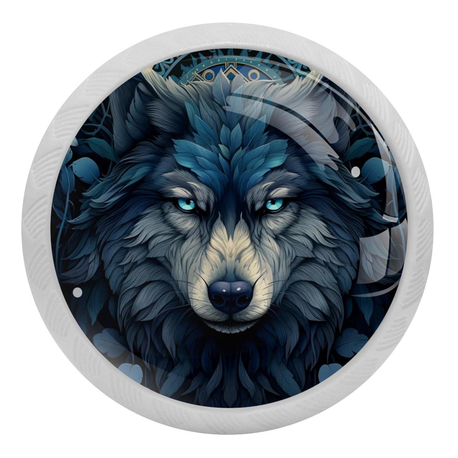 Wolf Fluorescent Drawer Pulls: Round 4-Pack of Glow-in-the-Dark Knobs ...