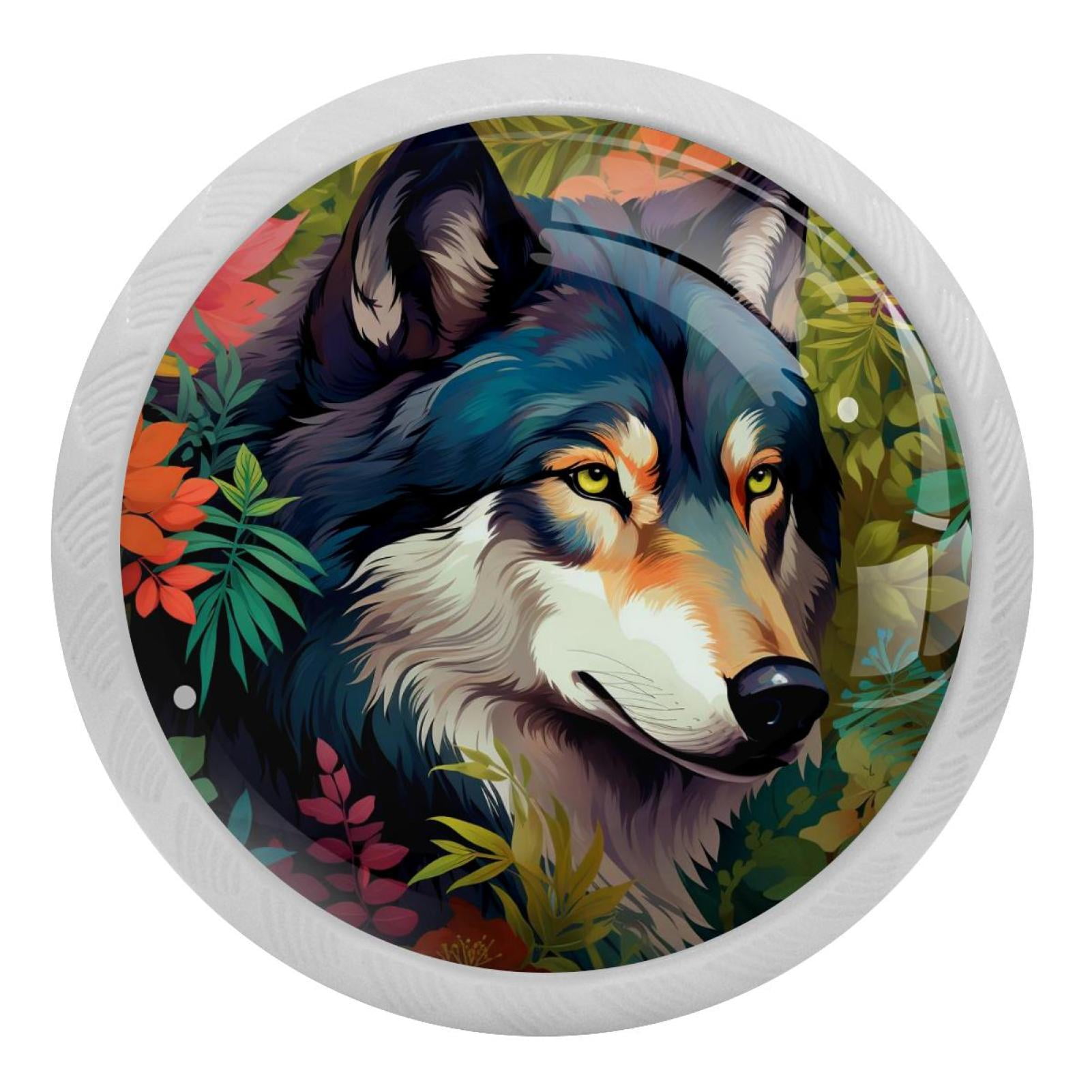 Wolf Fluorescent Drawer Pulls: Round 4-Pack of Glow-in-the-Dark Knobs ...