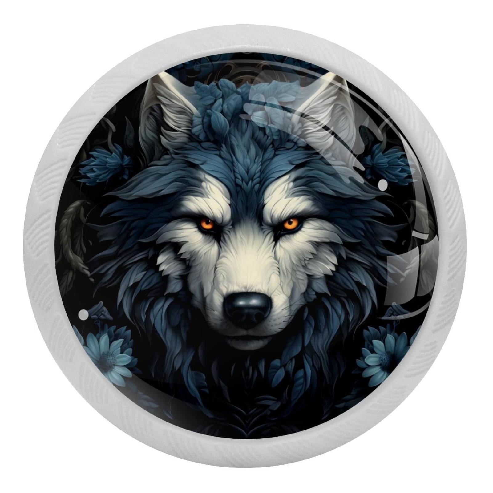 Wolf Fluorescent Drawer Pulls: Round 4-Pack of Glow-in-the-Dark Knobs ...