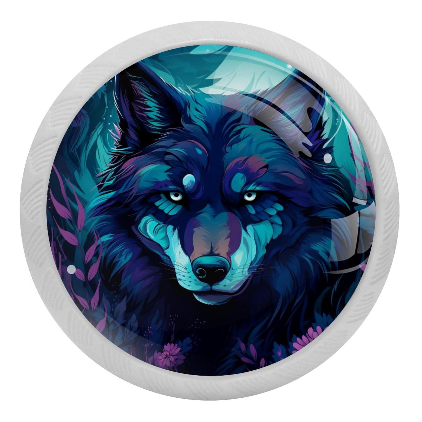Wolf Fluorescent Drawer Pulls: Round 4-Pack with Glow-in-the-Dark Knobs ...