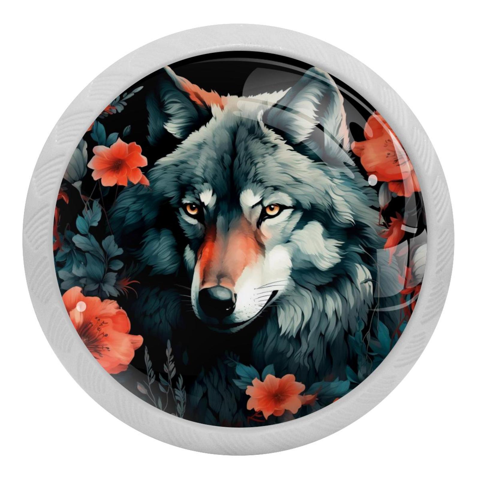 Wolf Fluorescent Drawer Pulls with Screws - Round 4-Pack: Glow-in-the ...