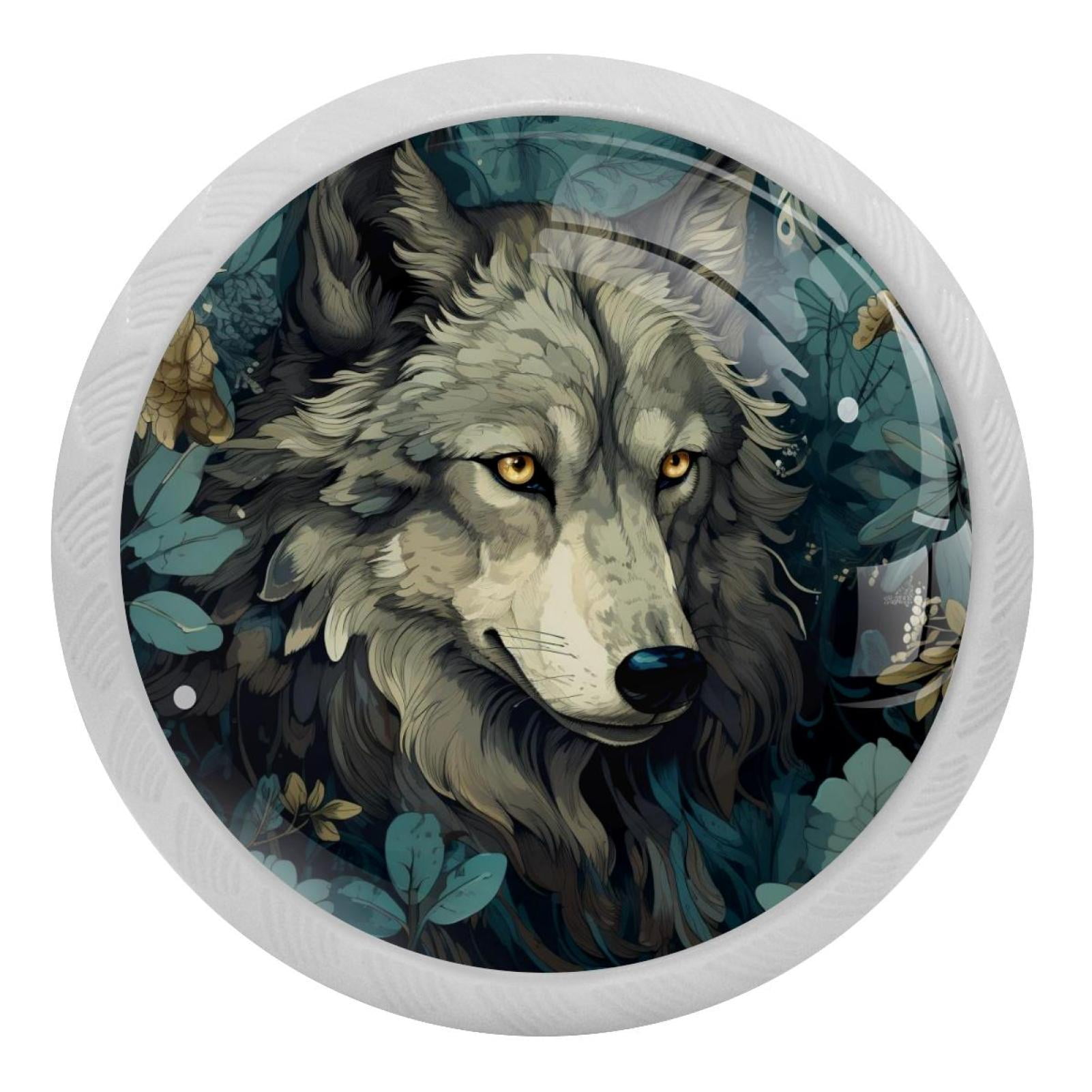 Wolf Fluorescent Drawer Pulls with Screws: Round 4-Pack of Glow-in-the ...