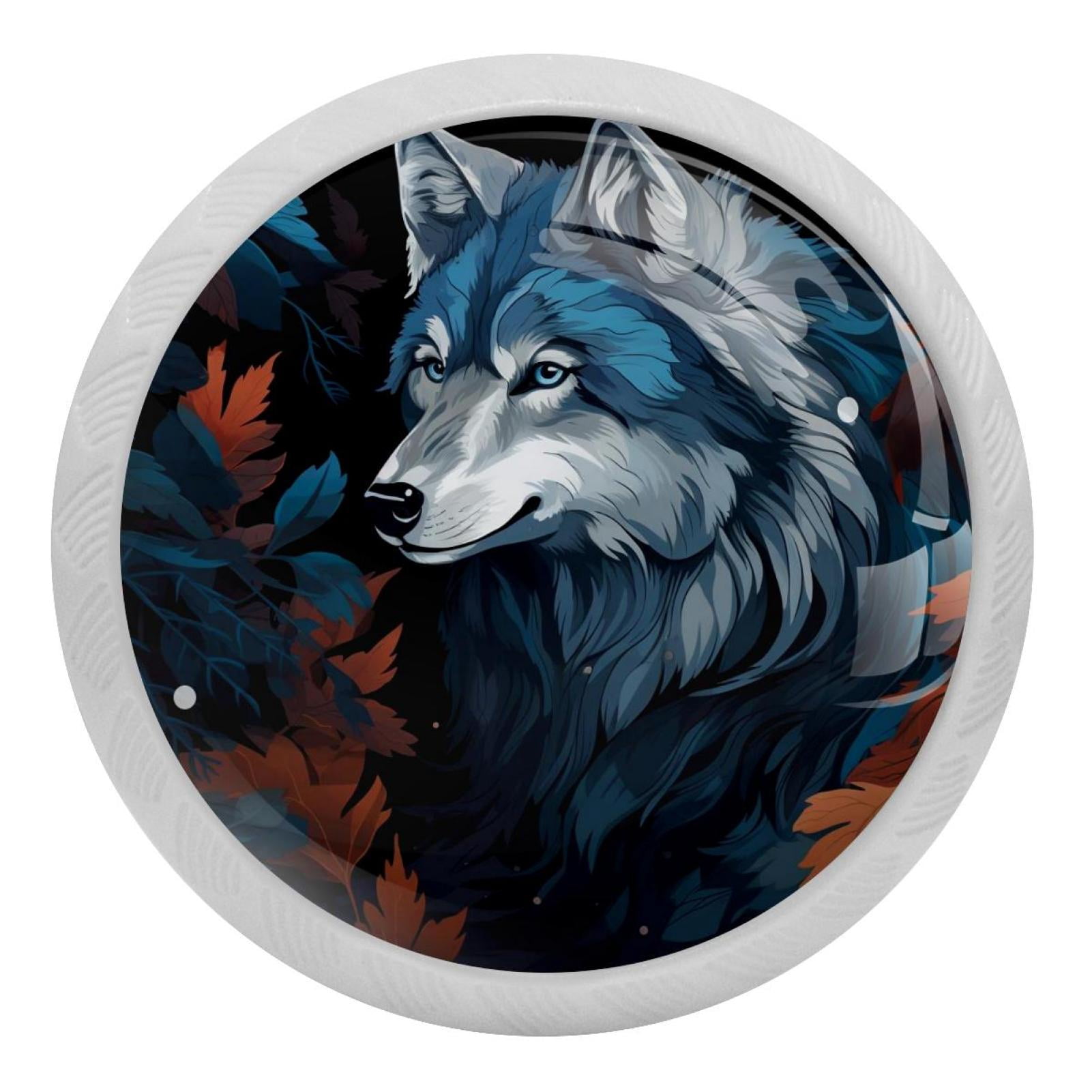 Wolf Fluorescent Drawer Pulls with Screws - Round 4-Pack Glow-in-the ...