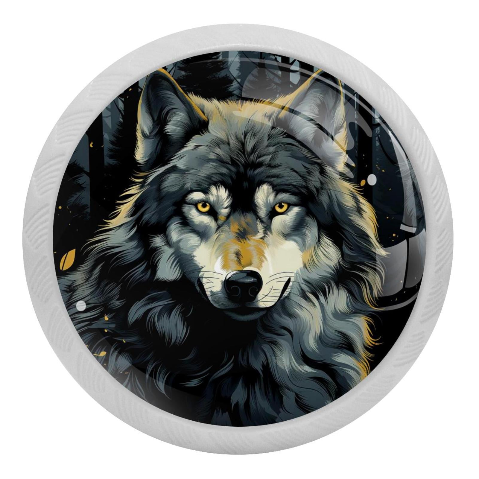 Wolf Fluorescent Drawer Pulls with Screws - Round 4-Pack Glow-in-the ...