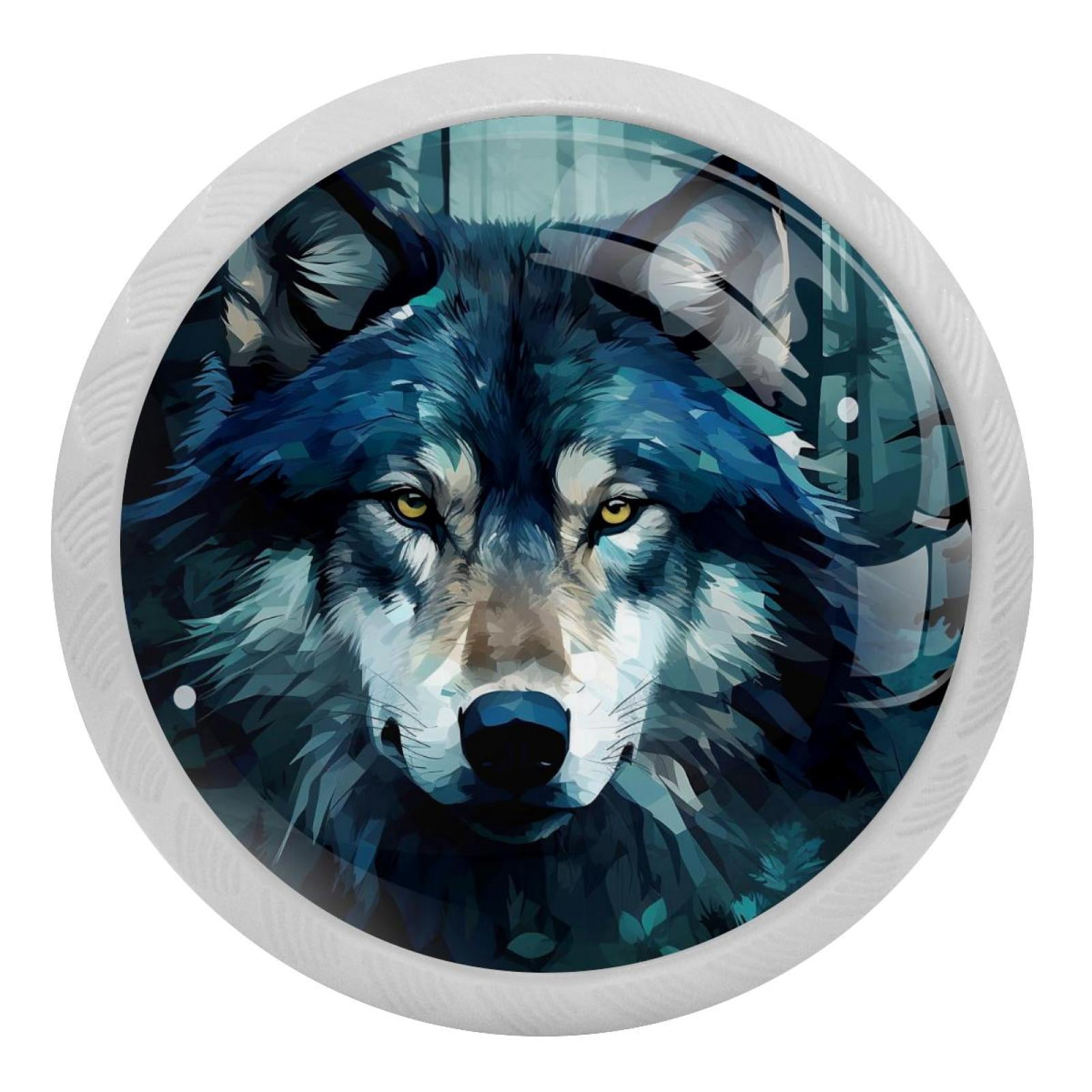 Wolf Fluorescent Drawer Pulls with Screws: Round 4-Pack Glow-in-the ...